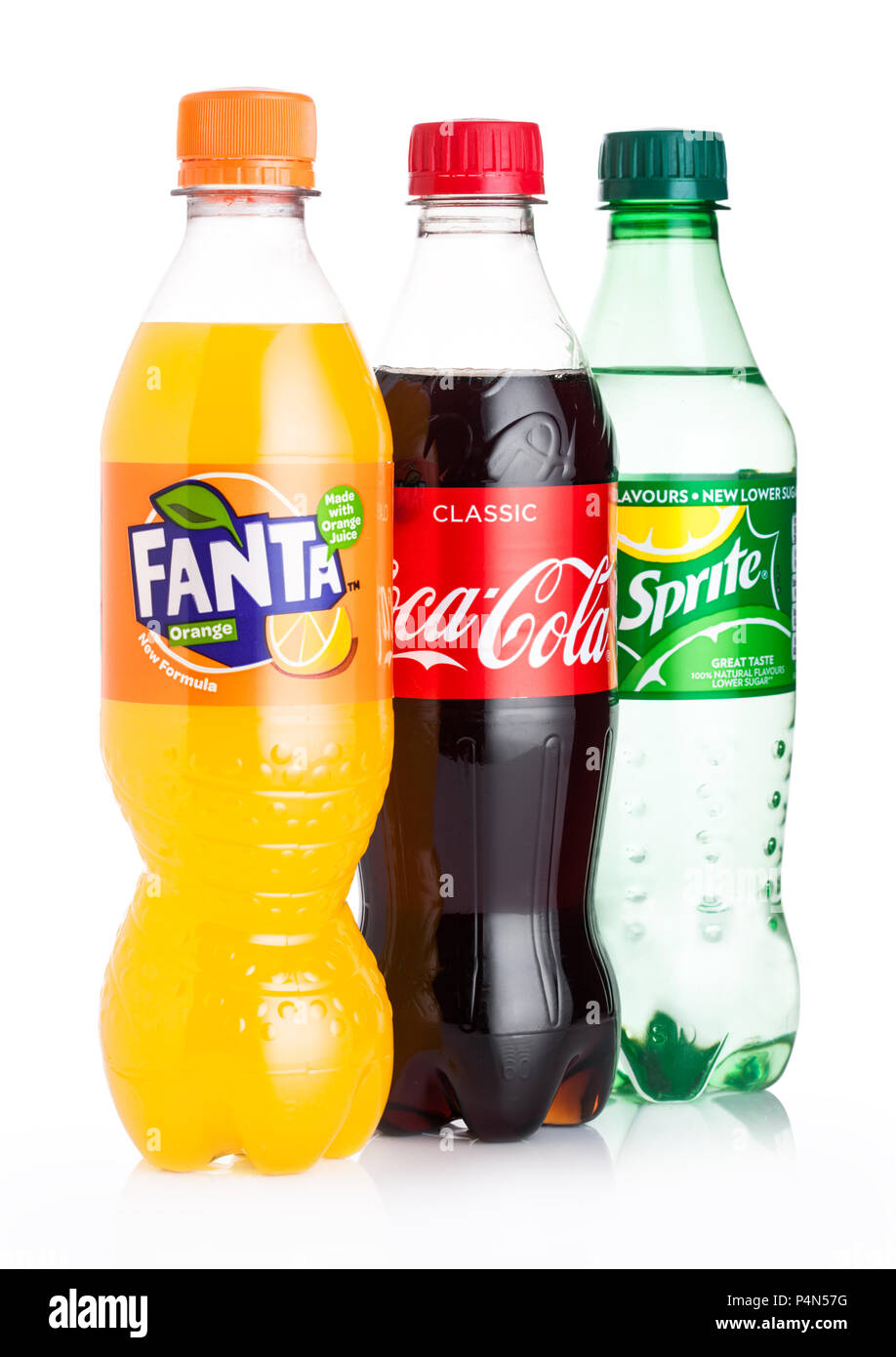 Londres, Royaume-Uni - 02 juin 2018 : bouteilles de Coca-Cola et Fanta ...