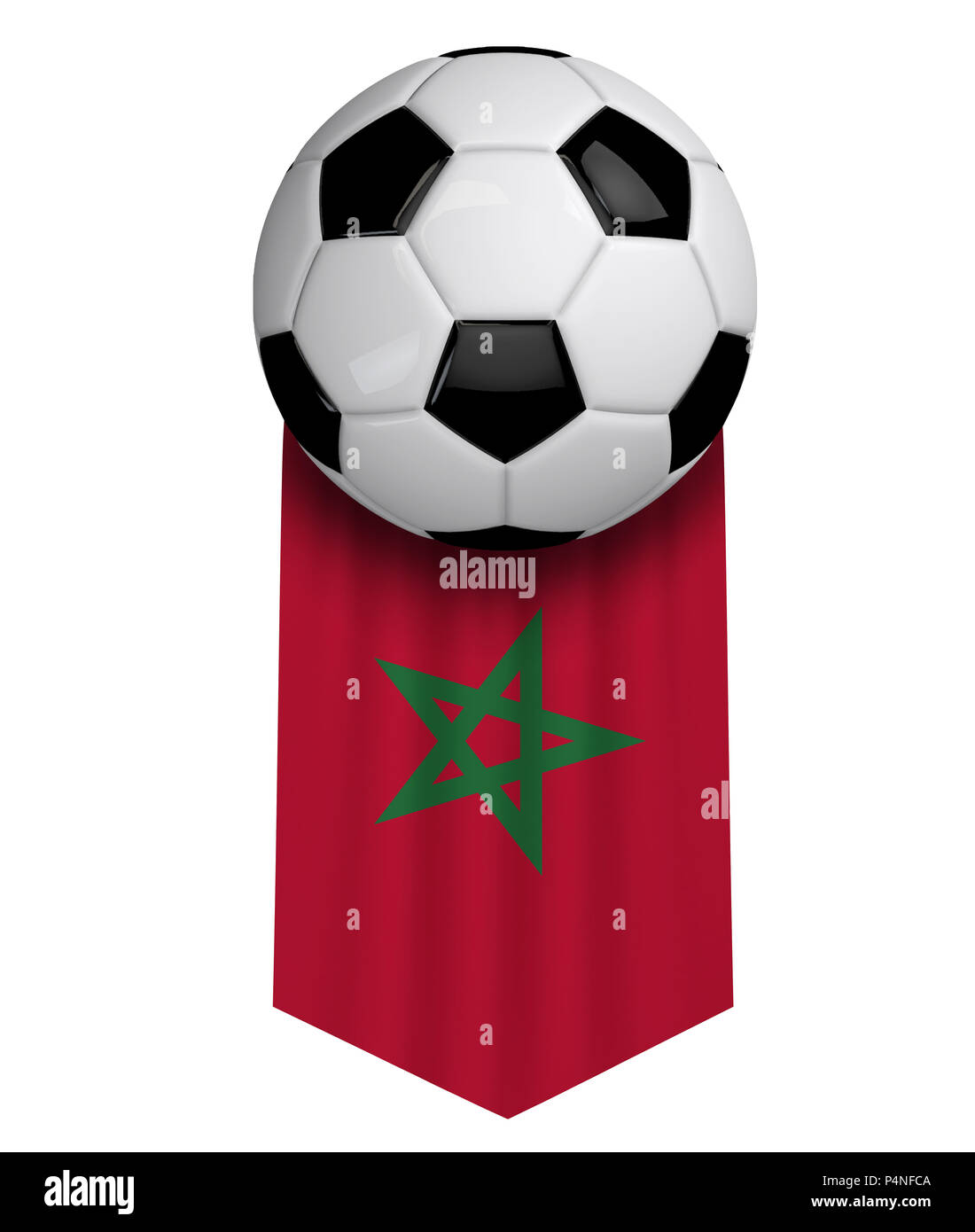 Maroc ballon de soccer flag cloth hanging banner. Le Rendu 3D Photo ...