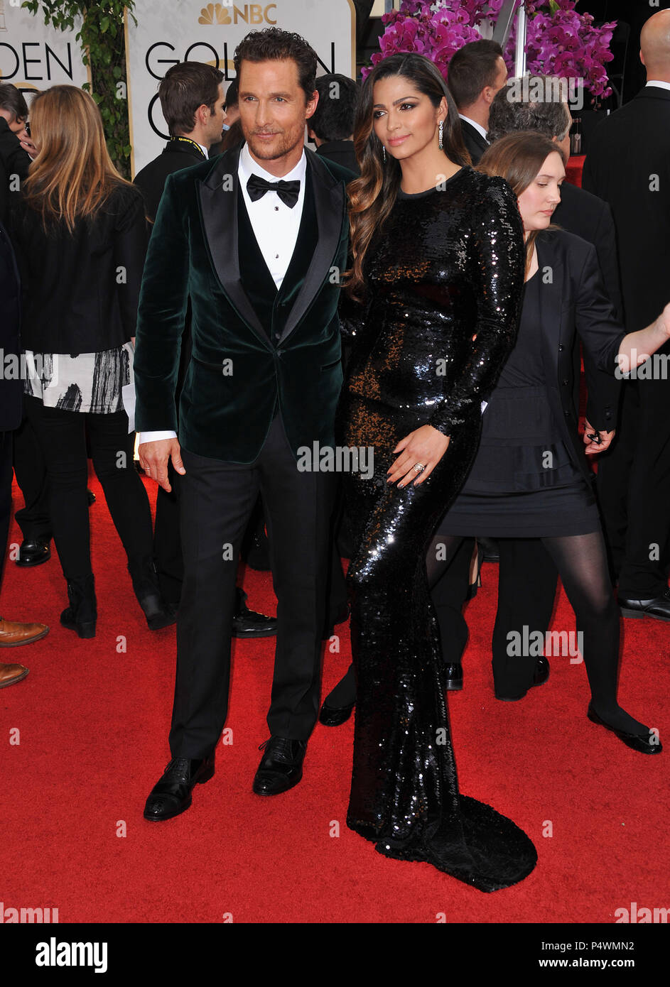 Matthew McConaughey, Camila Alves 183 au 2014 Golden Globe Awards au ...