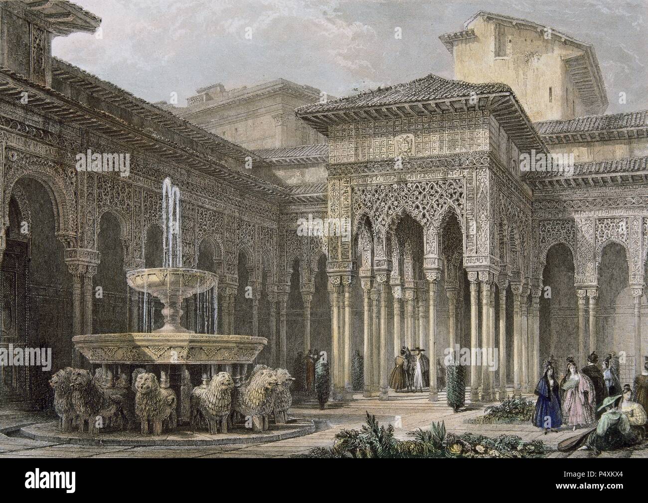 History engraving the alhambra Banque de photographies et d’images à ...