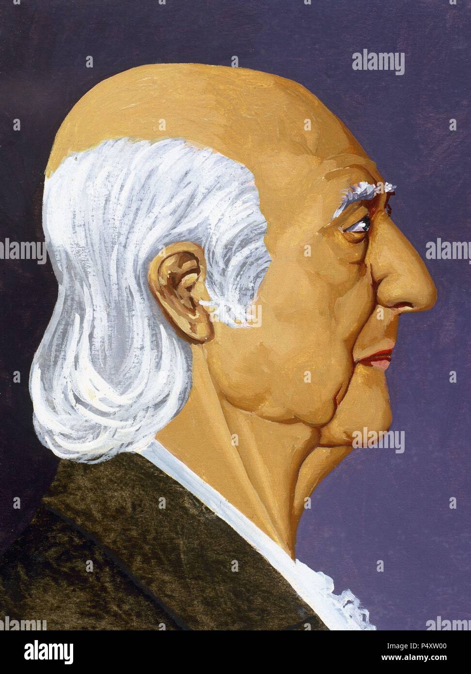 Georg wilhelm friedrich hegel portrait german philosopher Banque de ...
