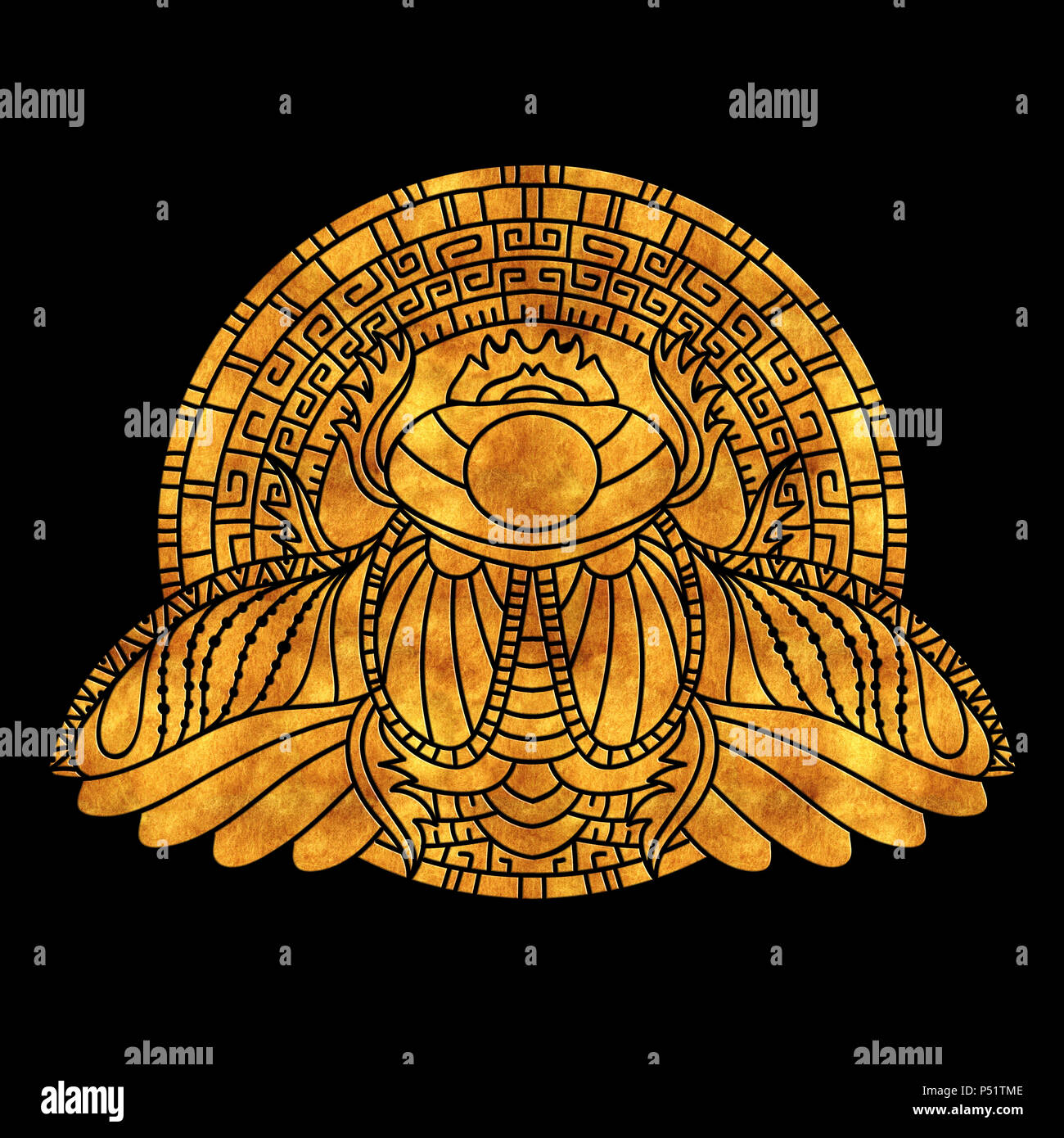 Scarabée égyptien symbole de pharaon, dieux Ra, le soleil. Conception ...