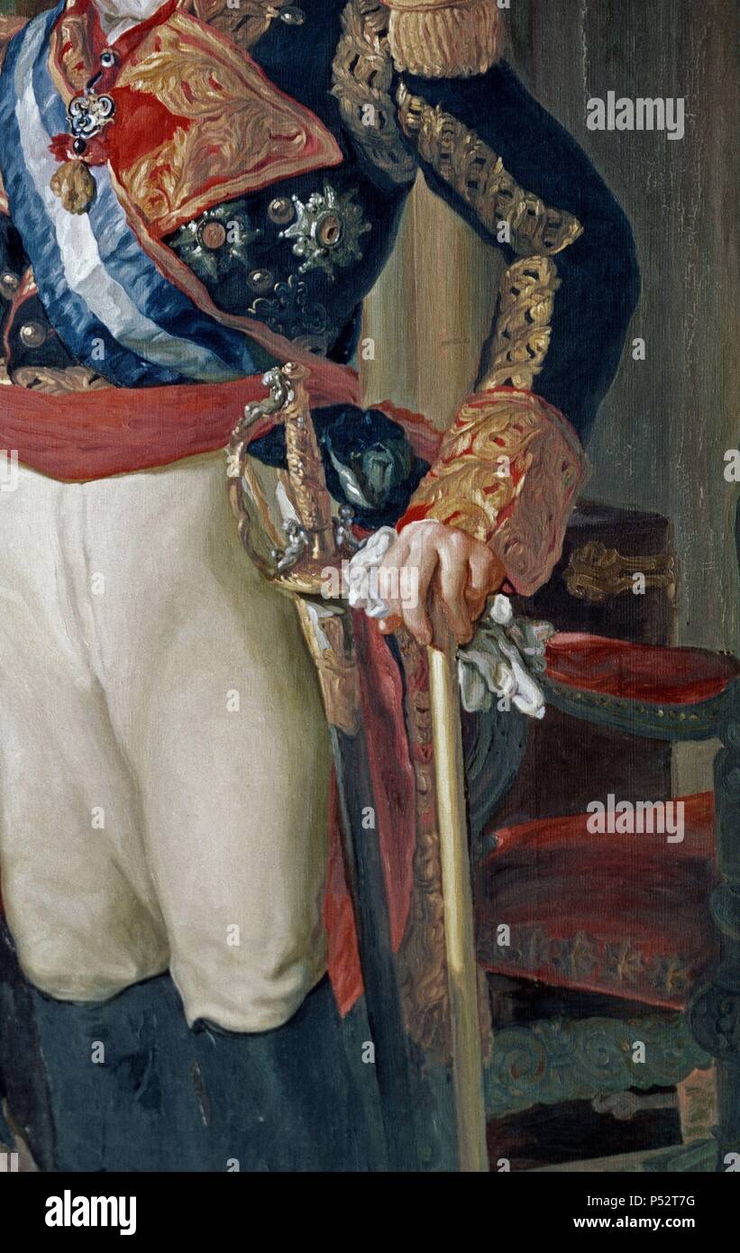 'Ramón María Narváez, 1er duc de Valence" (détail), 1849, huile sur ...