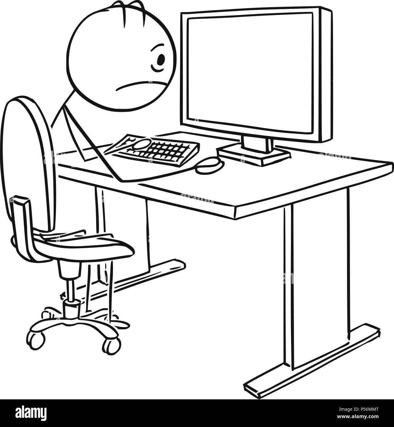 Sick computer cartoon Banque de photographies et d’images à haute ...