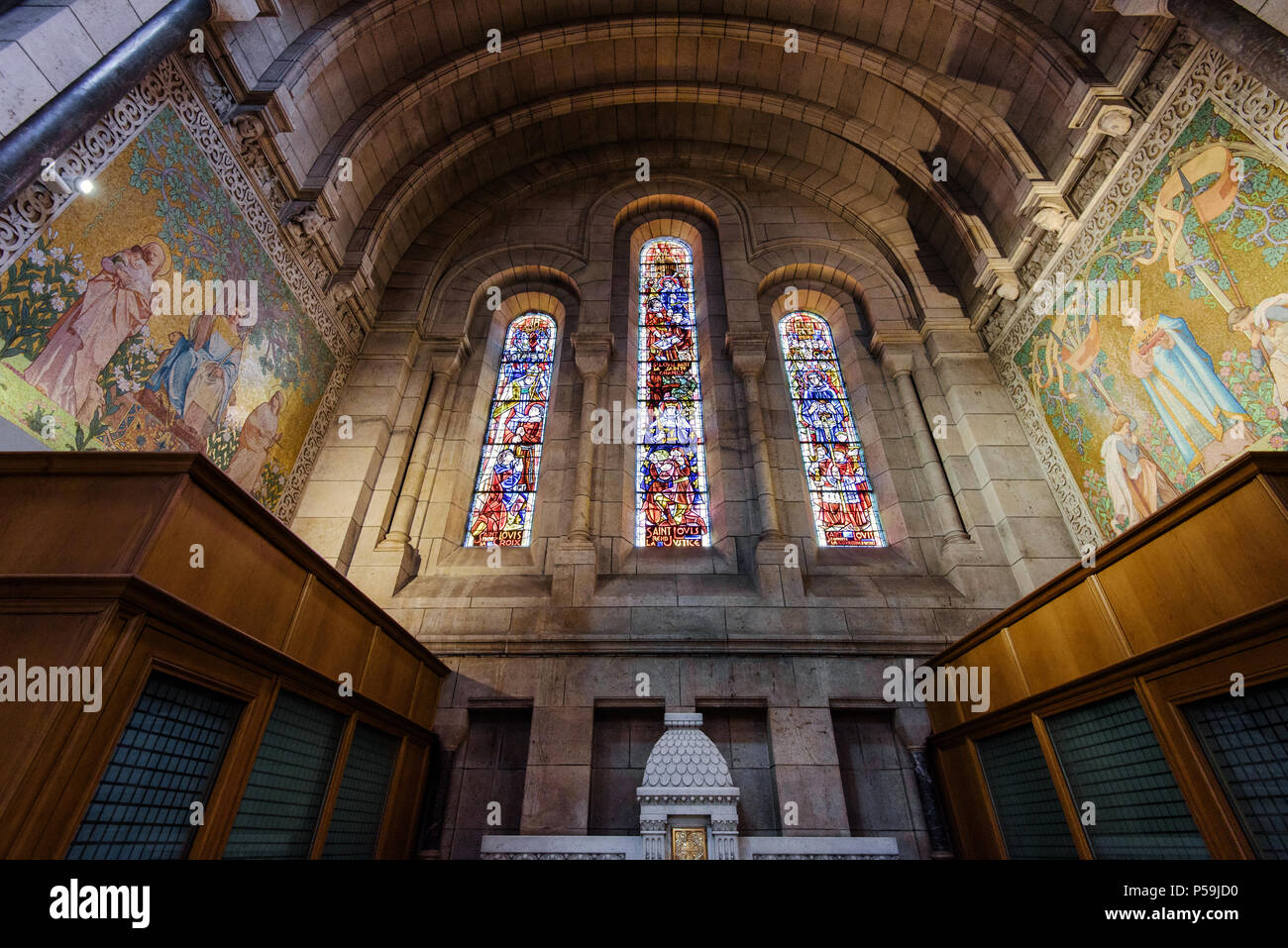 Paris, France - le 10 août 2017. Basilique du Sacré-Coeur de Montmartre ...