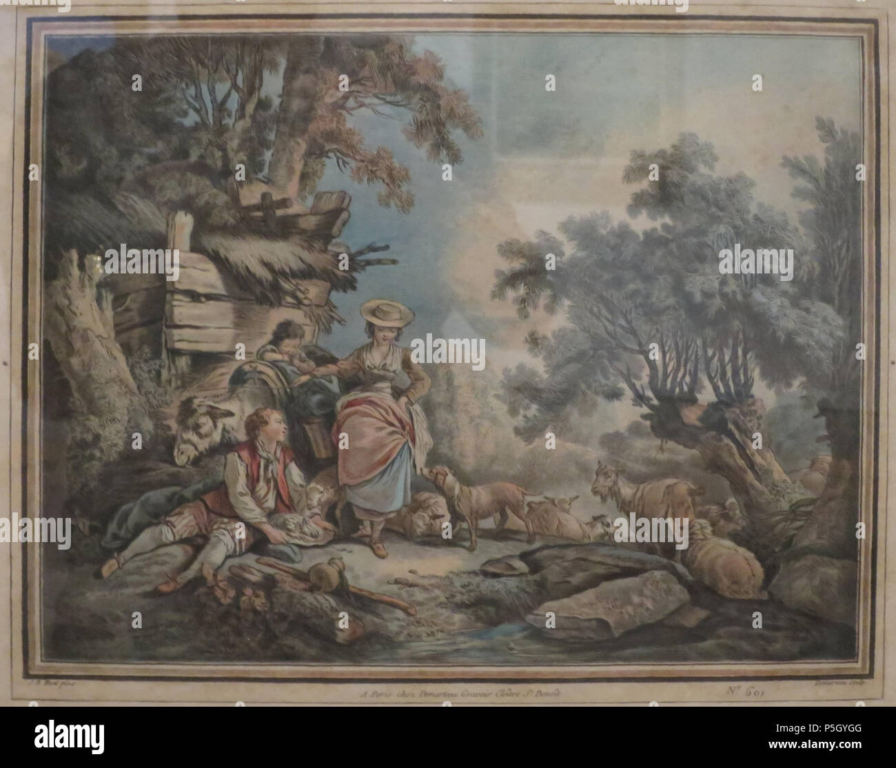 Engraving by jean baptiste huet Banque de photographies et d’images à haute résolution - Alamy