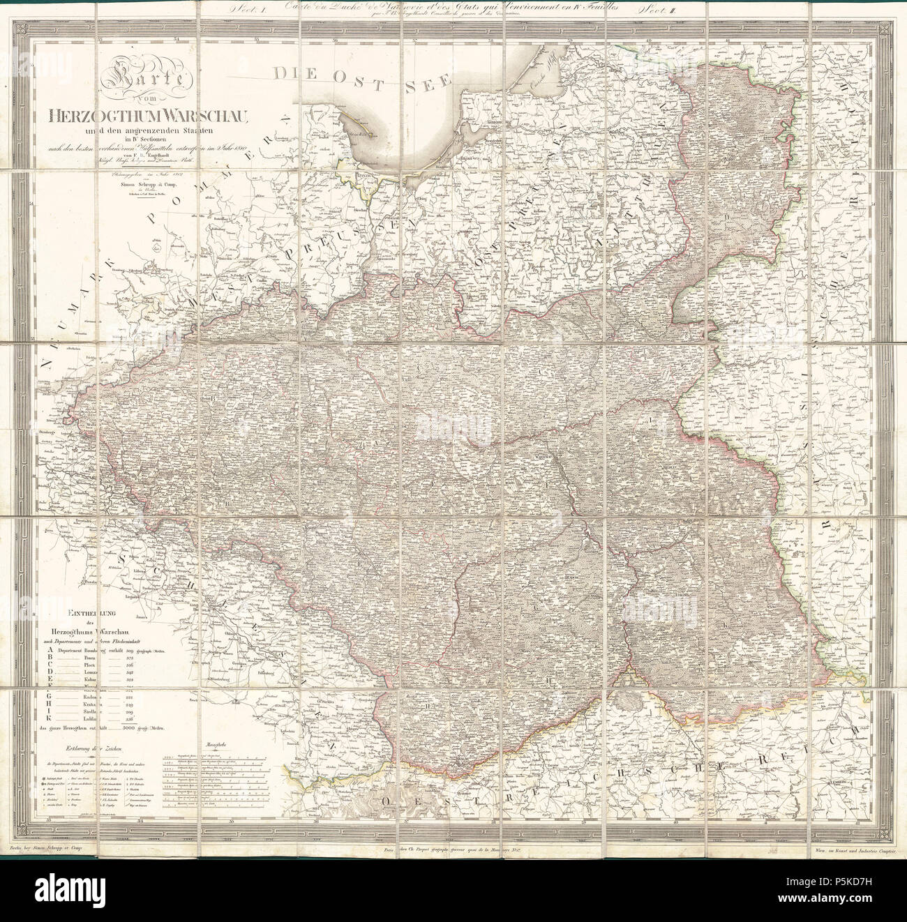 Mapa warszawy Banque d'image et photos - Alamy