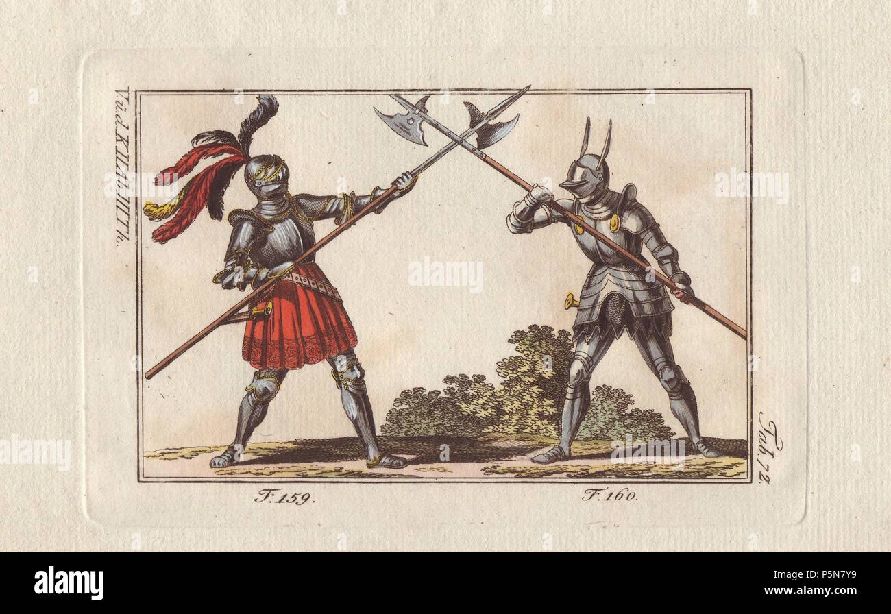 Un chevalier avec son casque de joute Banque de photographies et d ...