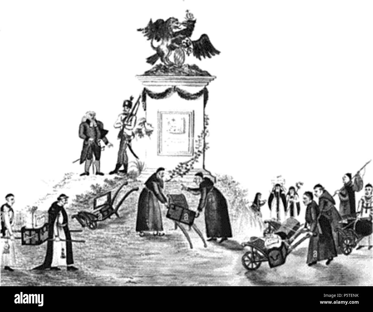 279 Dessin animé sur la sécularisation allemande, ch. 1803 Photo Stock ...