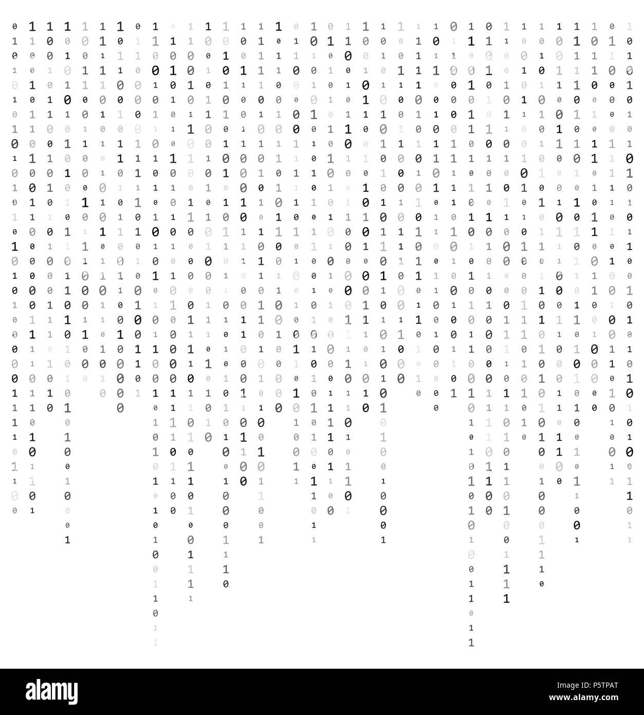 Binary code screen Banque d'images vectorielles - Alamy