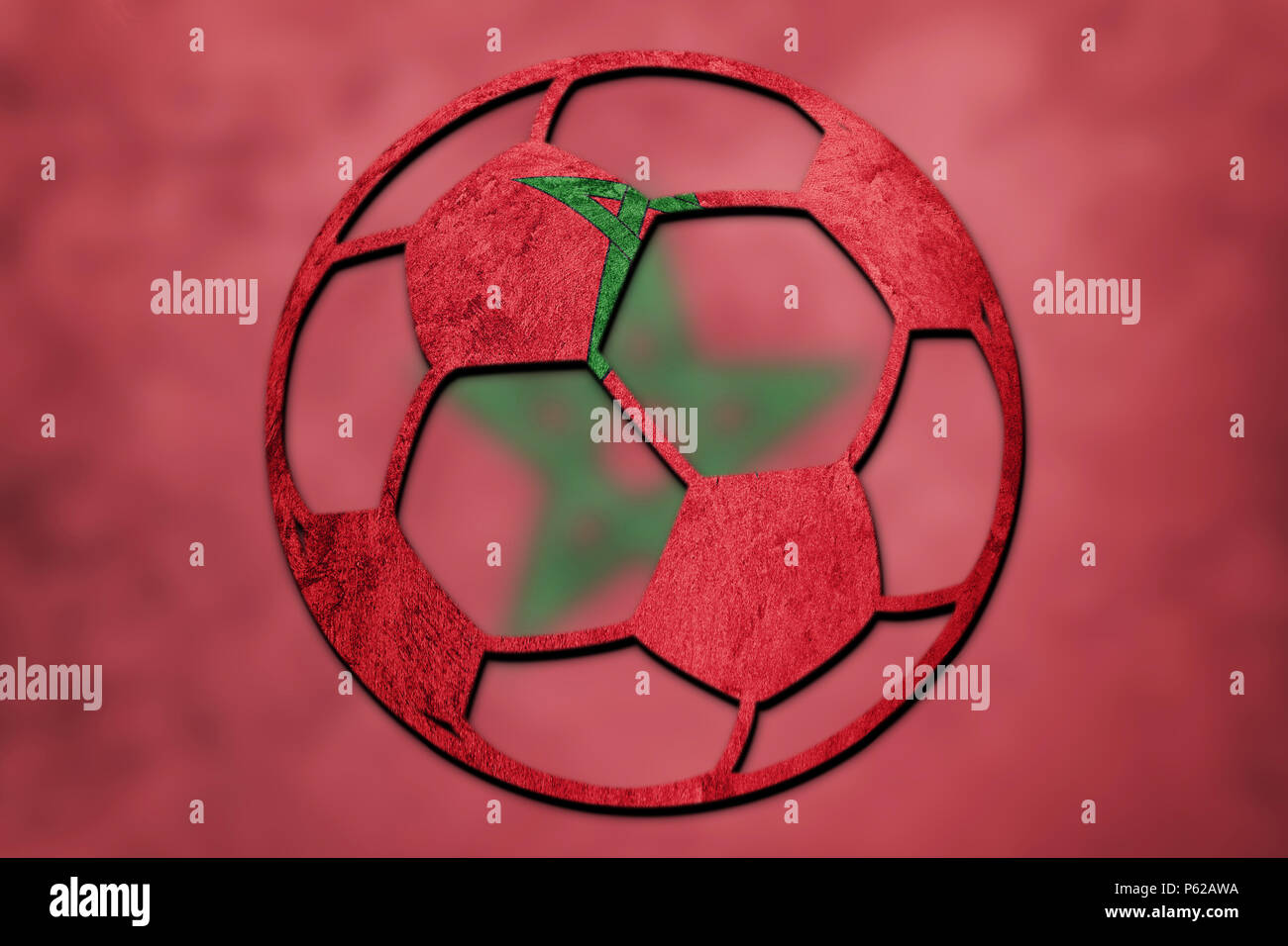 Ballon de football drapeau national du Maroc. Maroc foot ball Photo ...