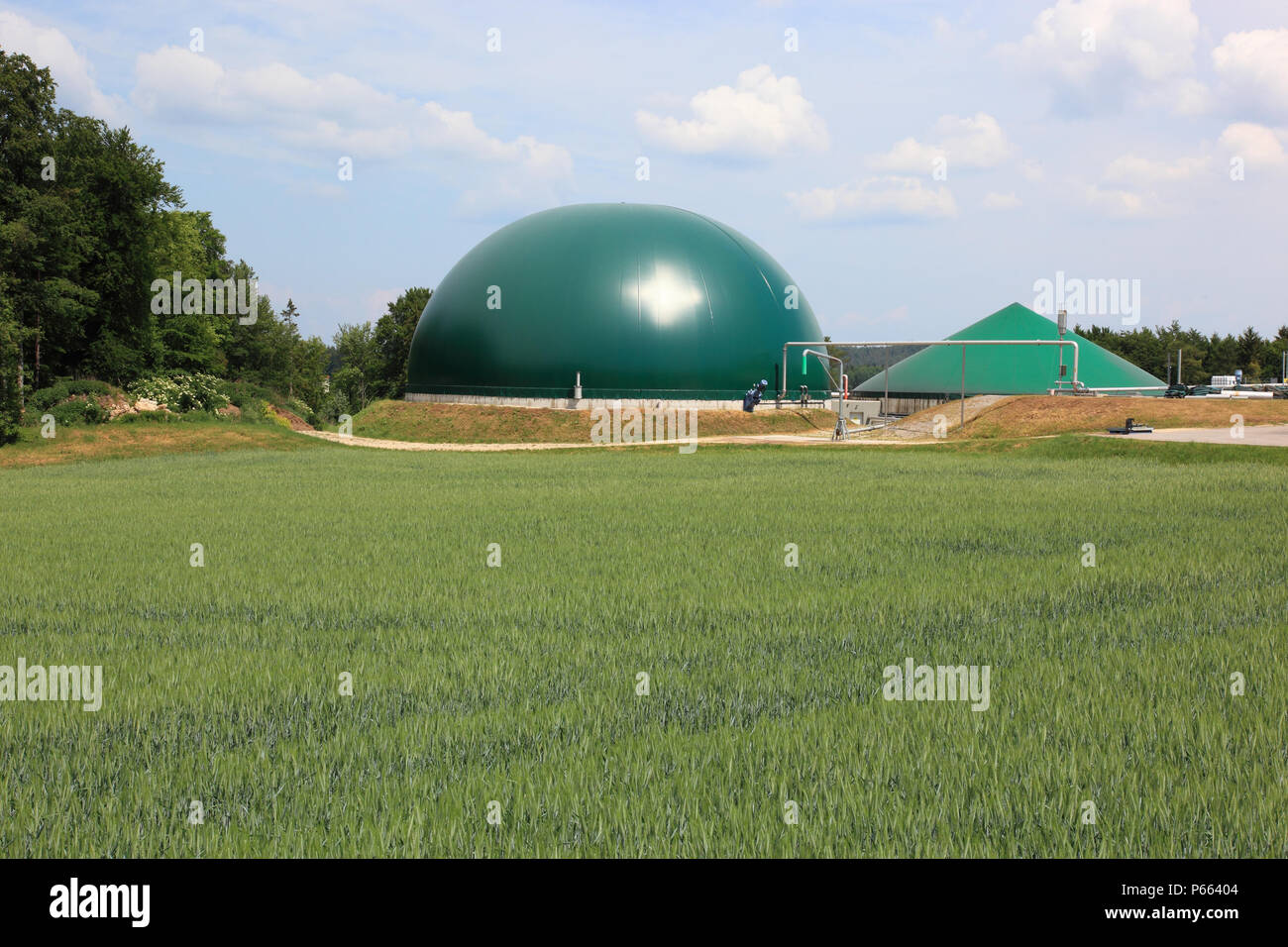 La production de biogaz, la digestion anaérobie, collection de ...