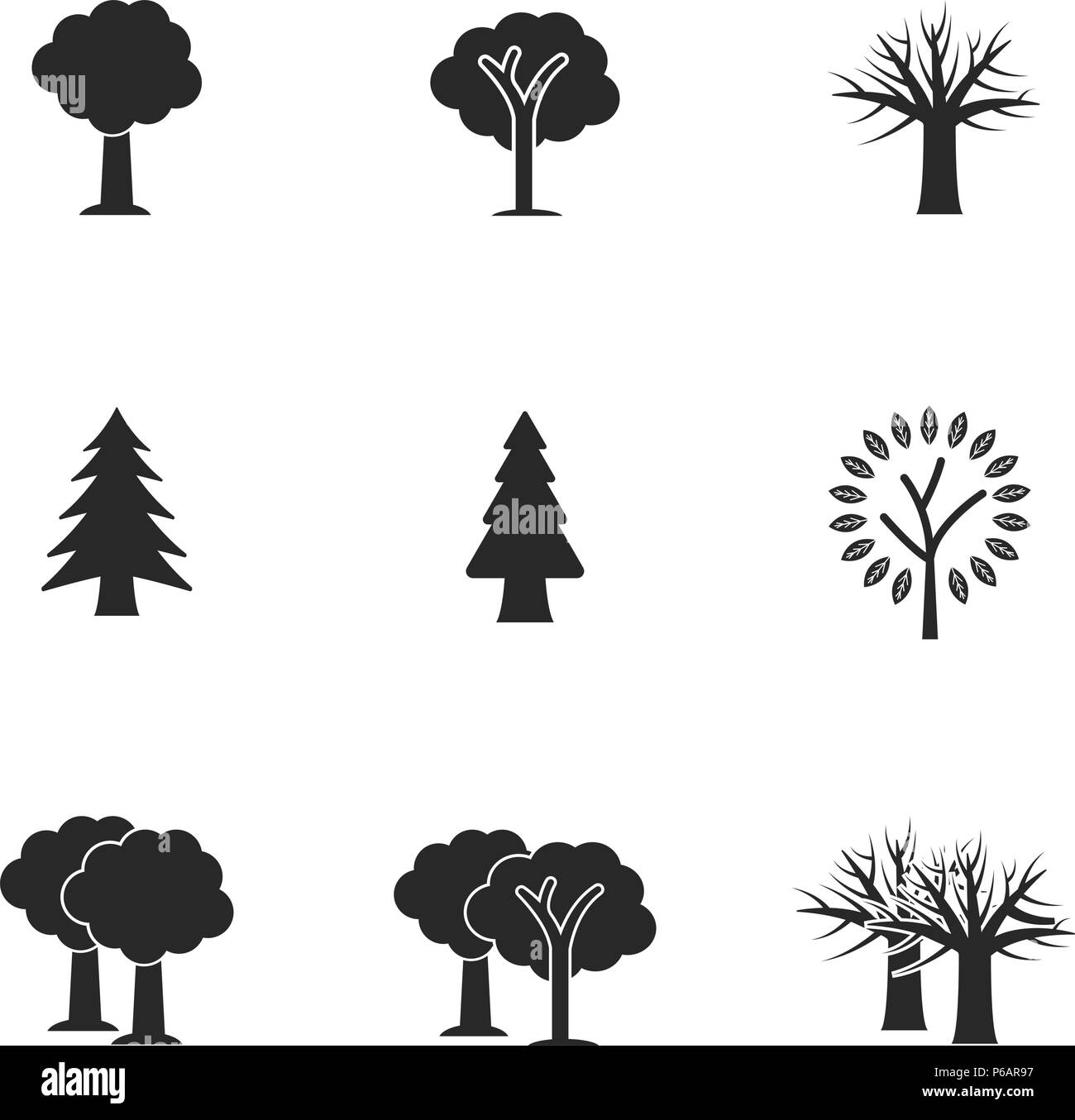 Picto arbre Banque d'images vectorielles - Alamy