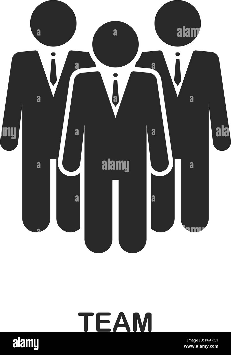 Teamwork meeting pictogram icon vector Banque d'images noir et blanc ...