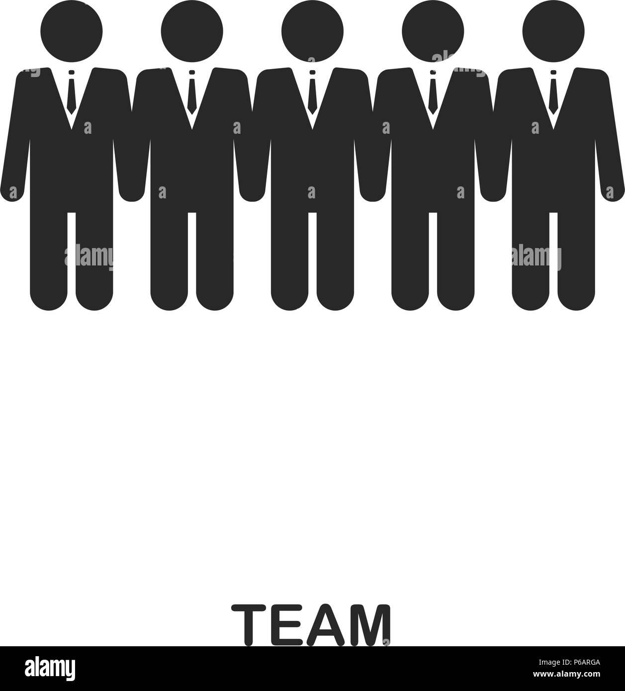 Teamwork meeting pictogram icon vector Banque d'images noir et blanc ...