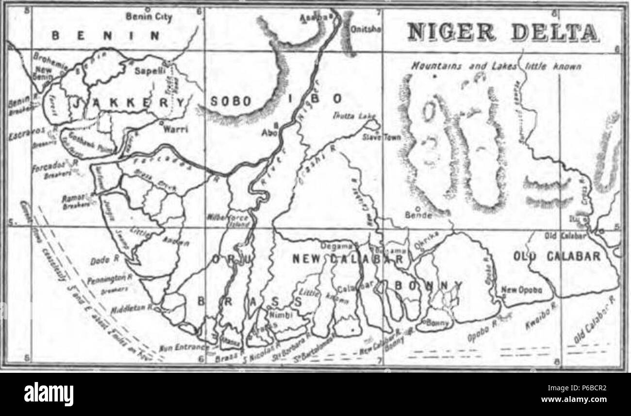 Delta du niger Banque d'images noir et blanc - Alamy