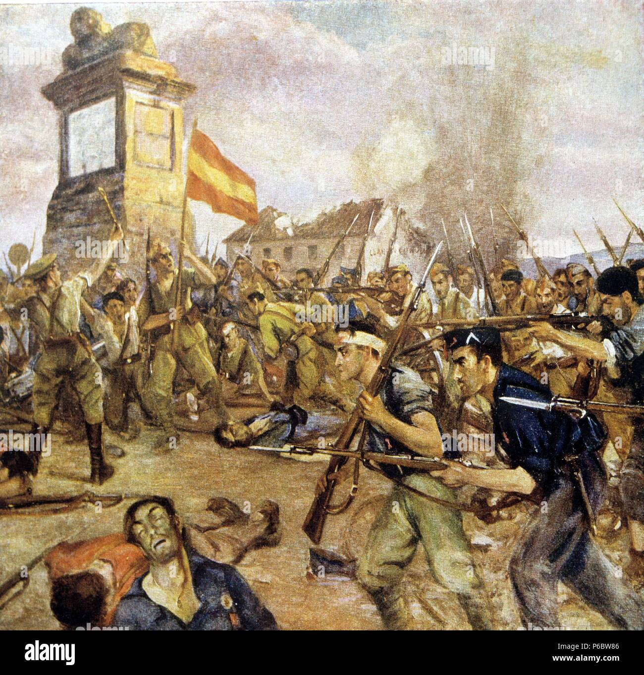 GUERRA CIVIL ESPAÑOLA 1936 - 1939. ''EL ALTO DEL LEON. LAS TROPAS DEL LLAMADO BANDO NACIONAL ...