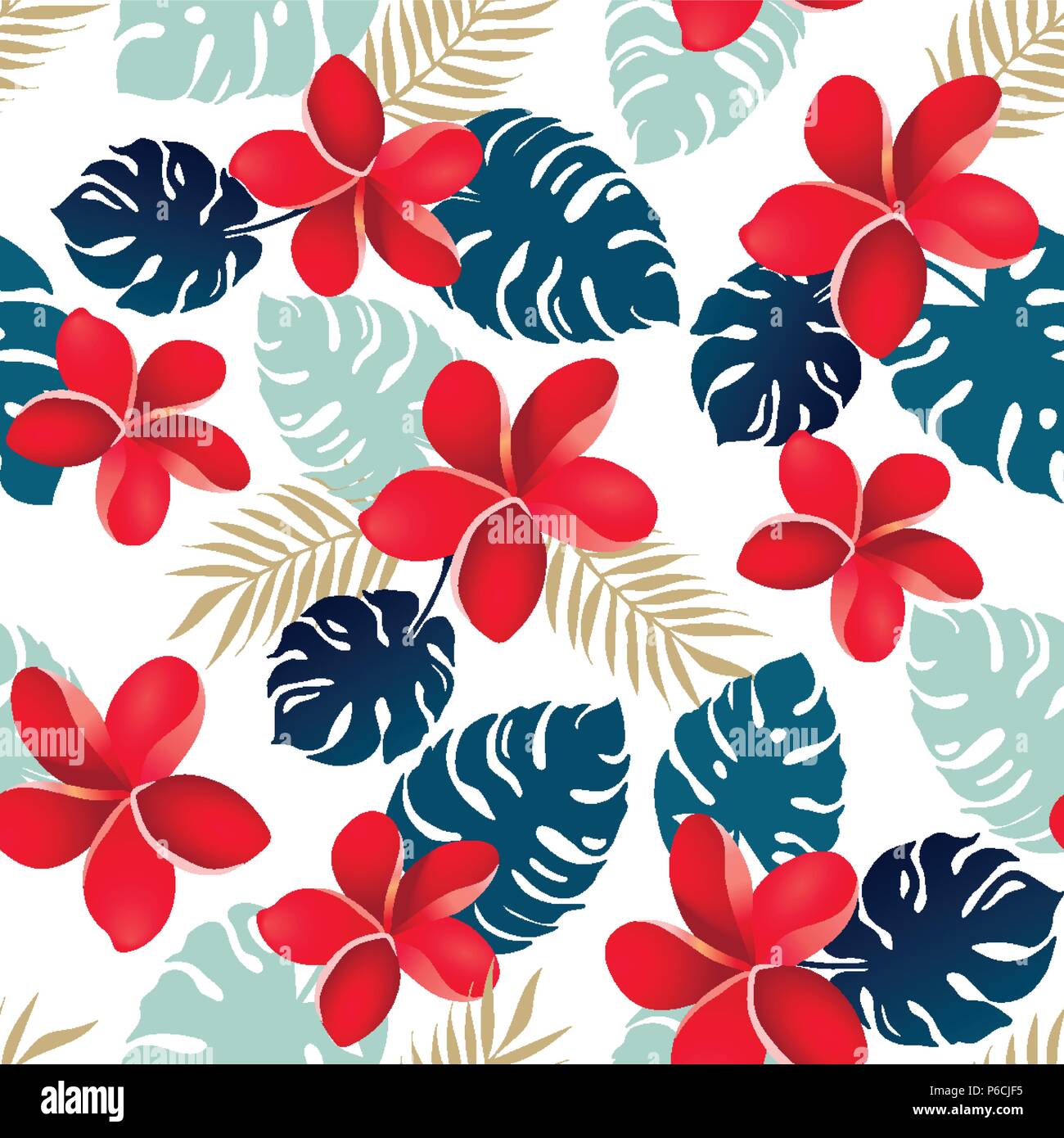 Motif floral tropical Seamless vector illustration Image Vectorielle ...