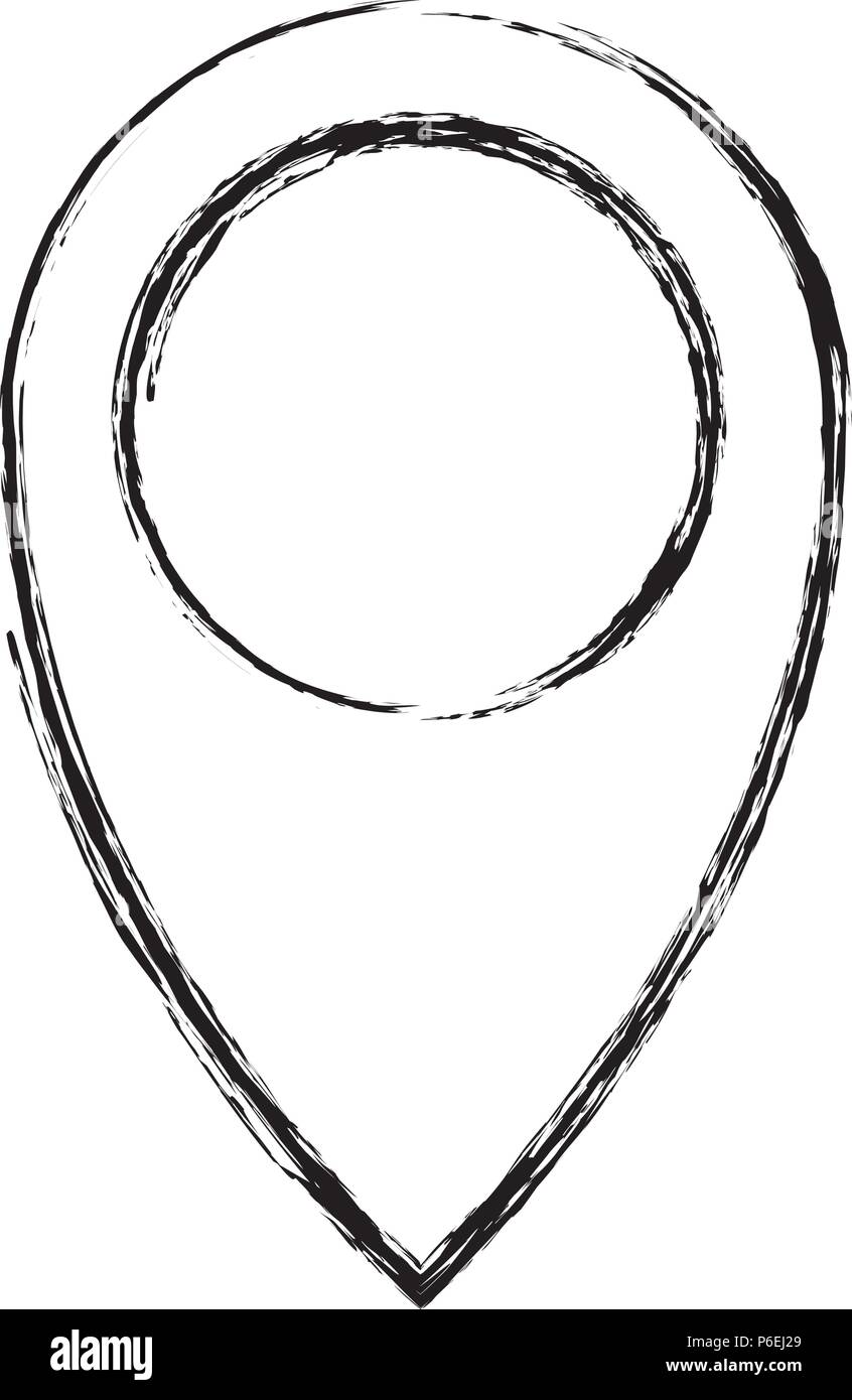 Grunge de localisation graphique symbole direction vector illustration ...