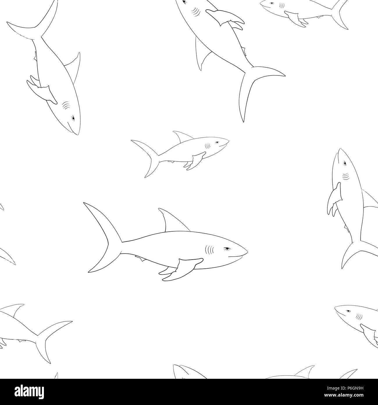 Shark outline Banque de photographies et d’images à haute résolution ...