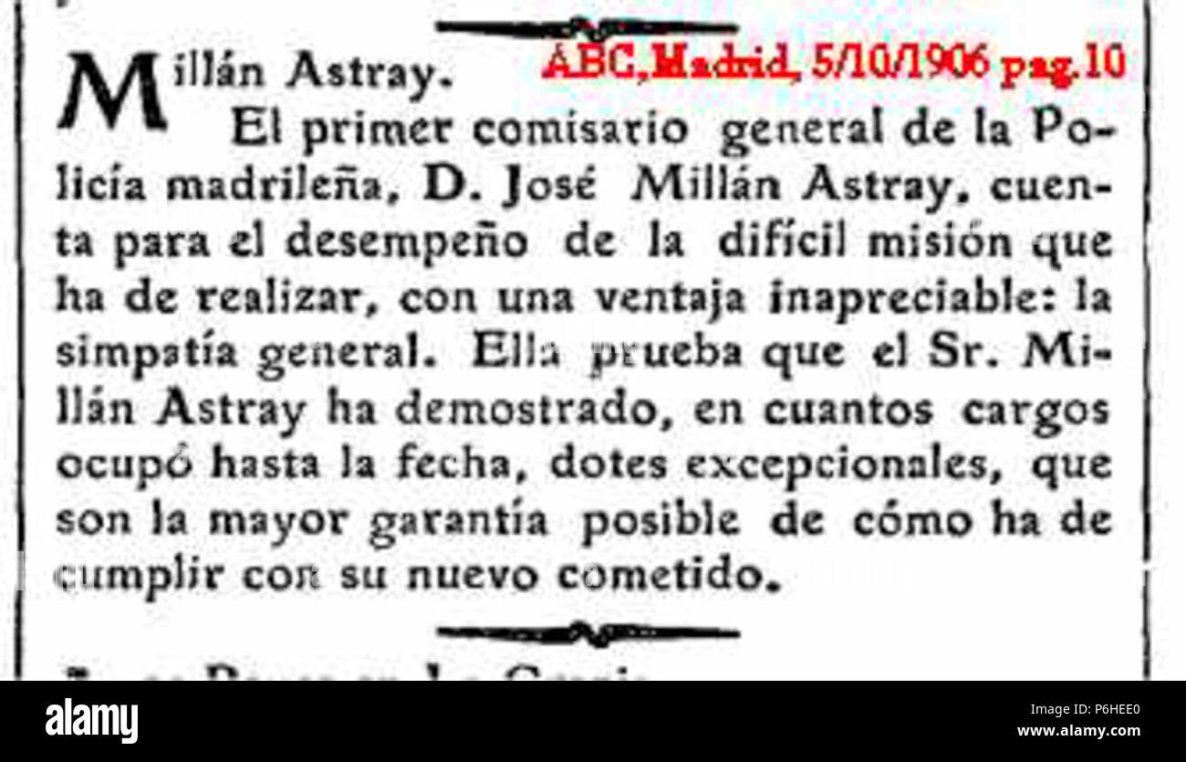 Millan astray Banque de photographies et d’images à haute résolution ...