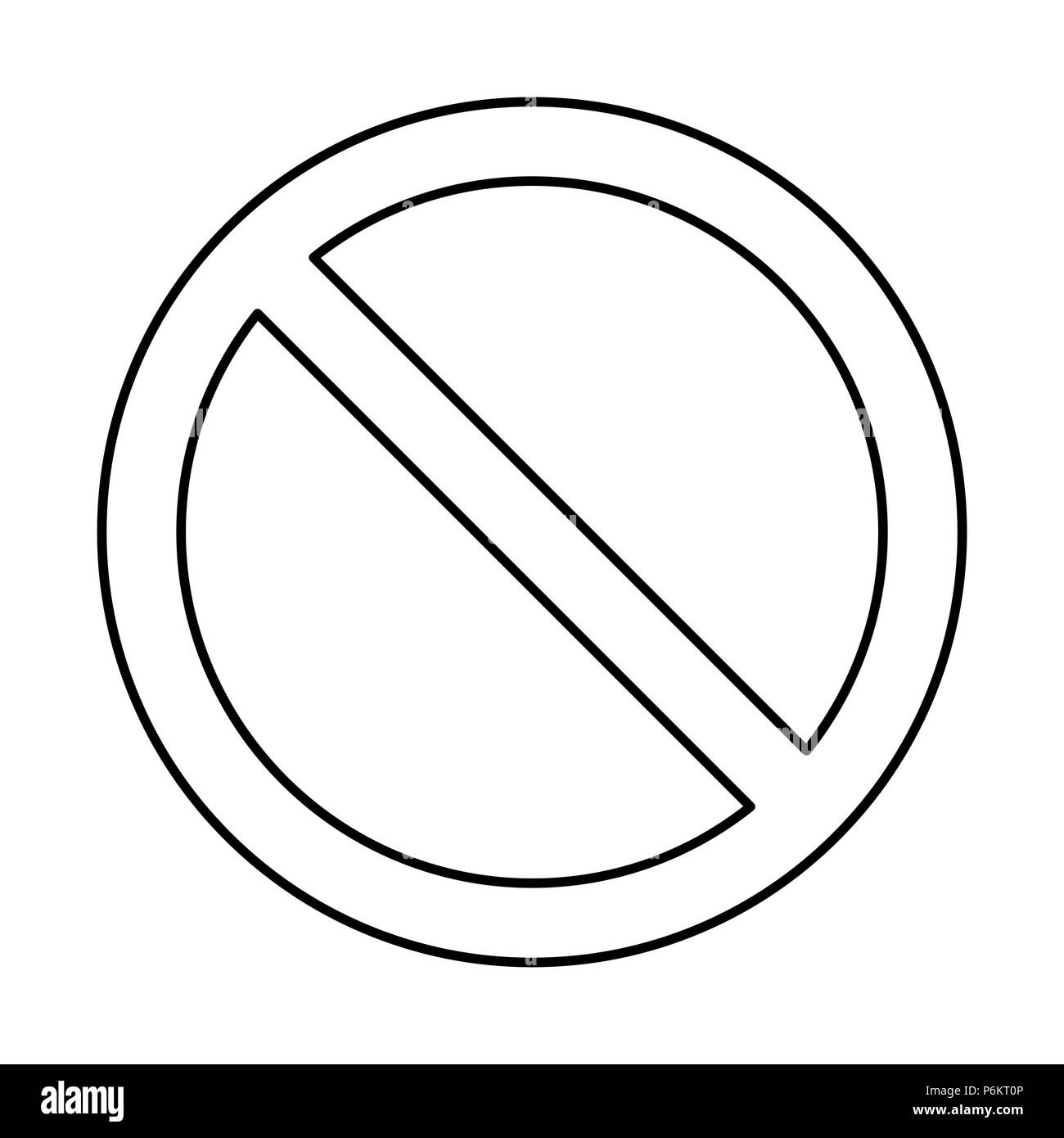 Pas de signe, symbole d'interdiction concevoir isolé sur fond blanc ...