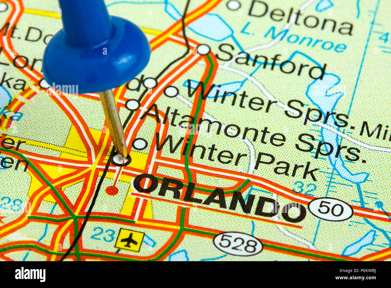 Mapa de orlando florida Banque de photographies et d’images à haute ...