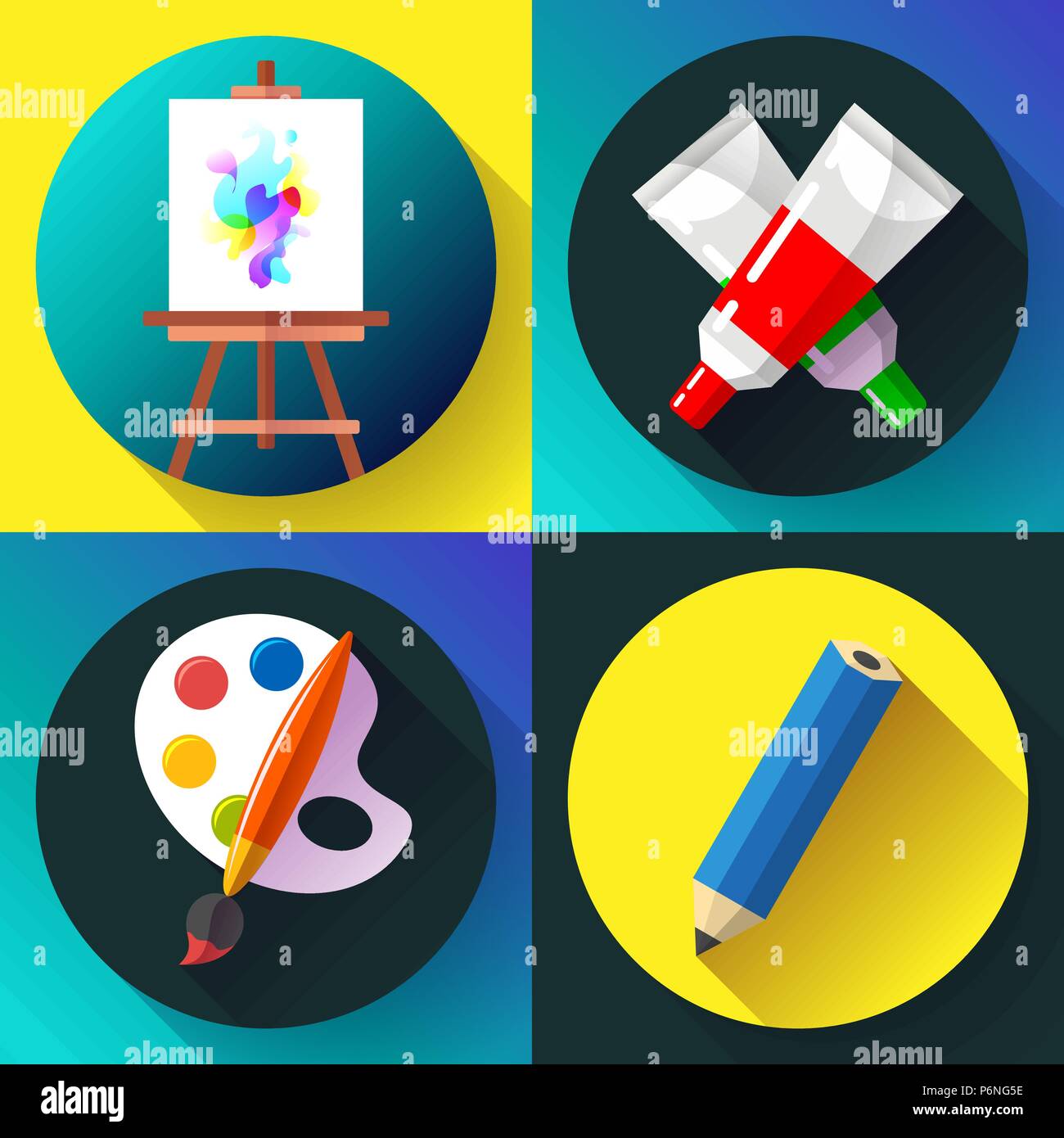 Beaux-arts Icon Set en noir Image Vectorielle Stock - Alamy