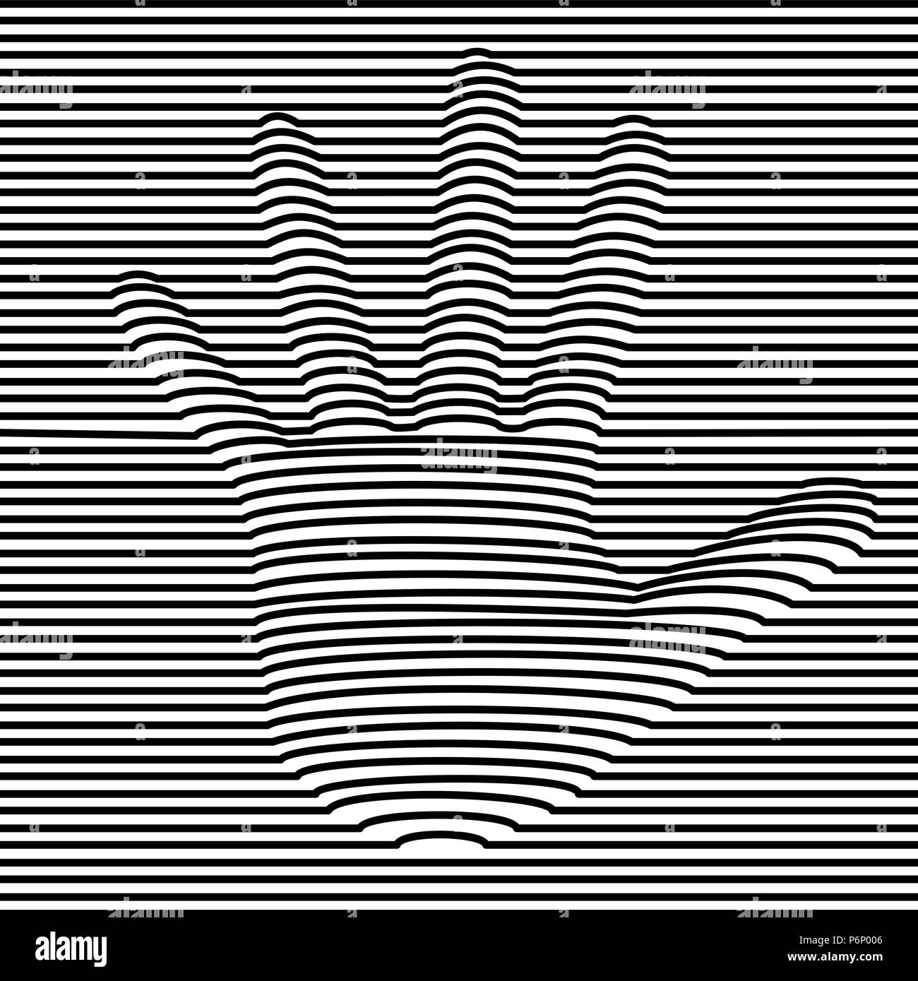 Effet optique Banque d'images noir et blanc - Alamy