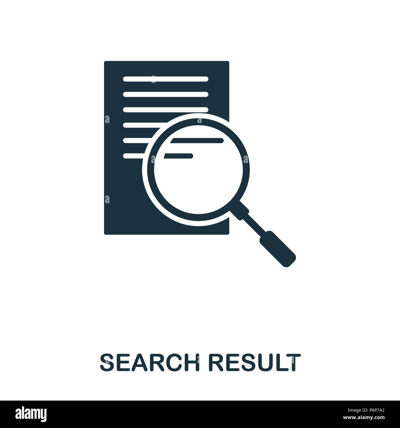 L'icône de résultat de recherche. L'icône de style de ligne design. L ...