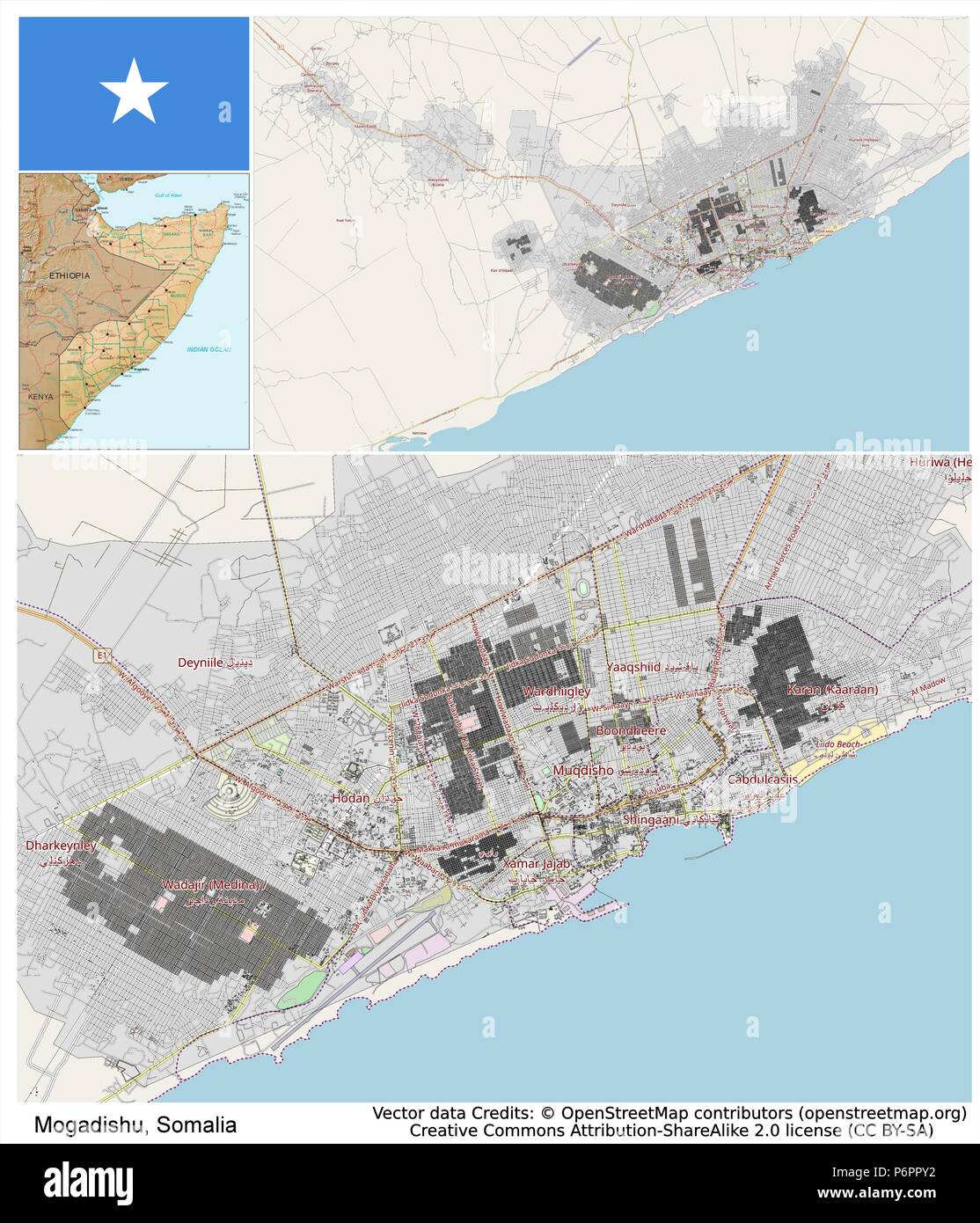 Map mogadishu somalia map mogadishu Banque de photographies et d’images ...