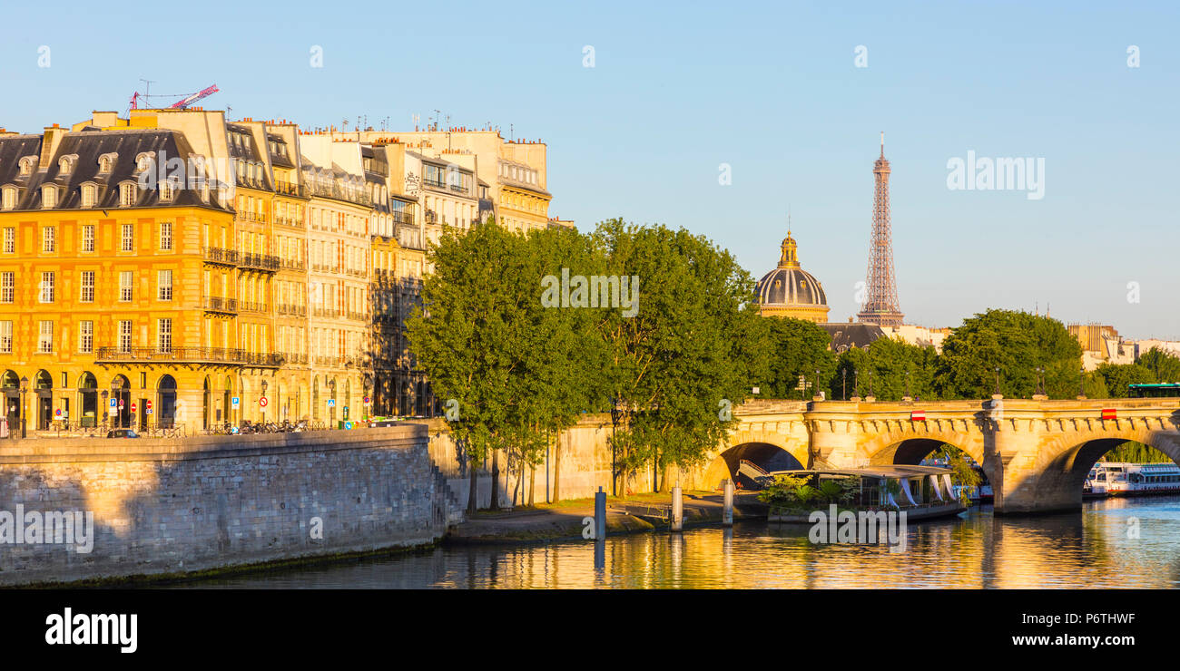 Paris pont neuf eiffelturm Banque de photographies et d’images à haute ...