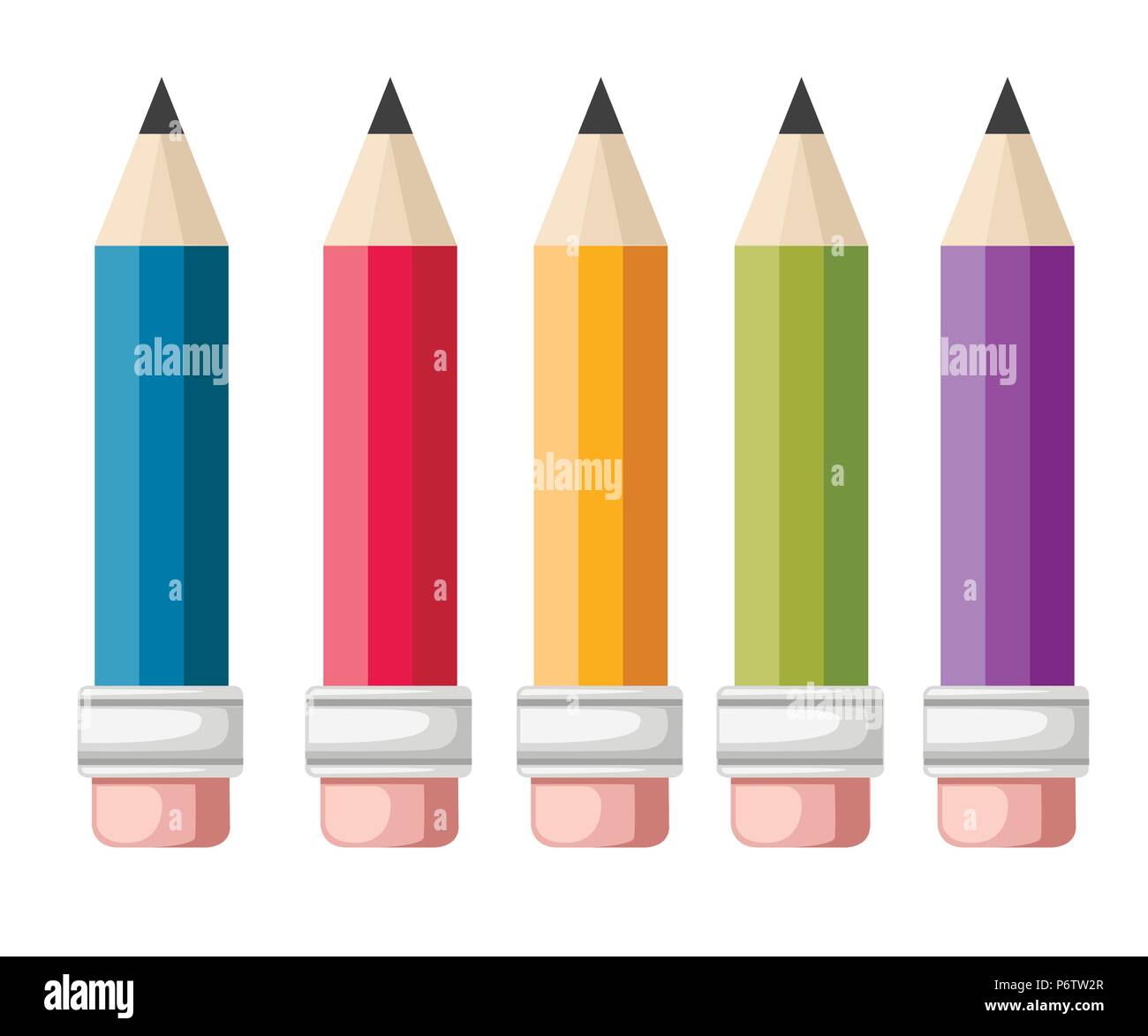 Crayons cartoon Banque d'images vectorielles - Alamy