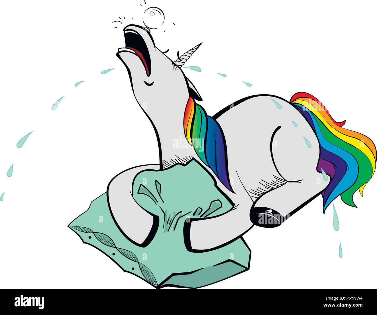 Cartoon emoticon crying tears isolated Banque de photographies et d’images à haute résolution ...