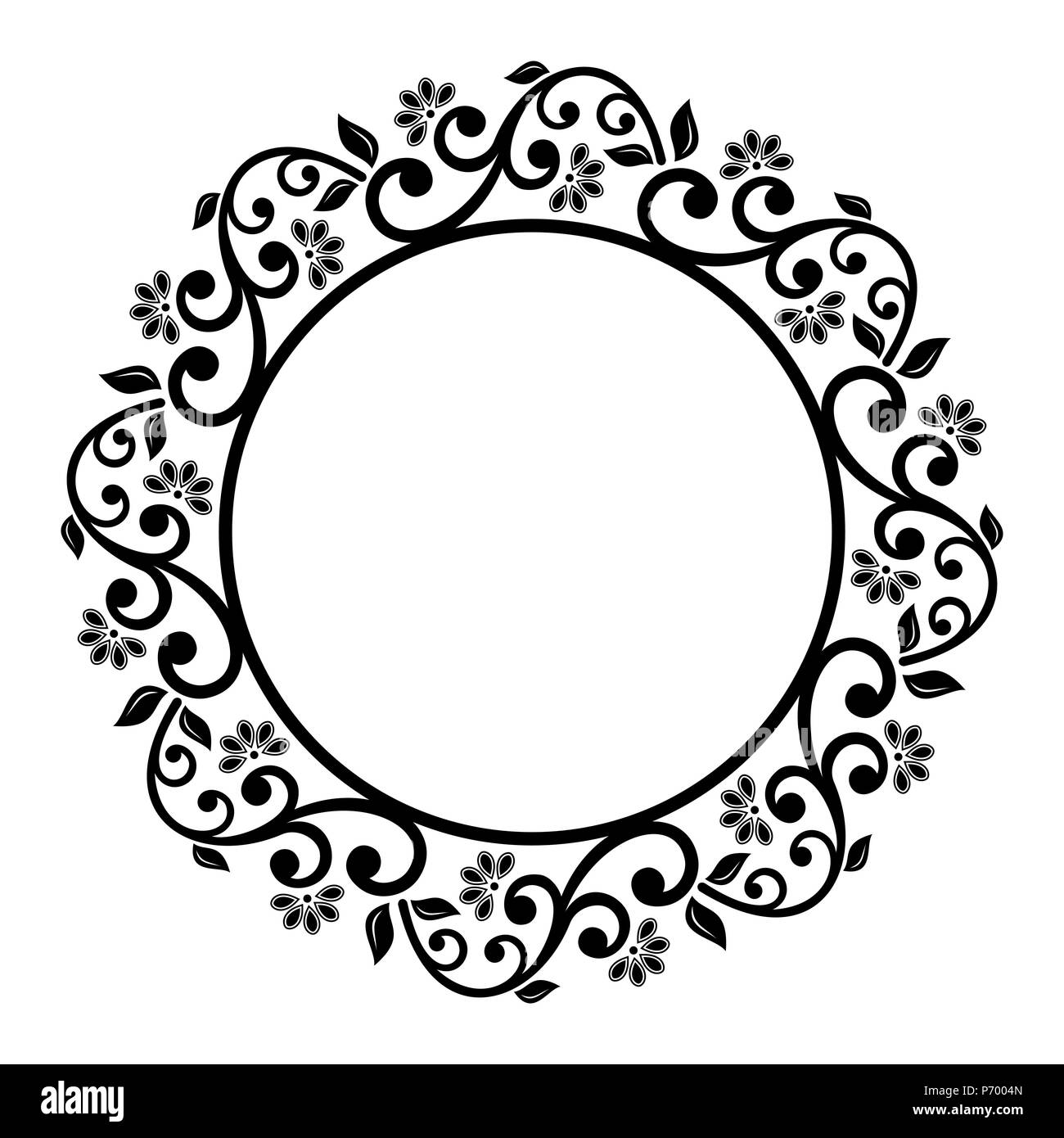 Cadre rond Banque d'images vectorielles - Alamy