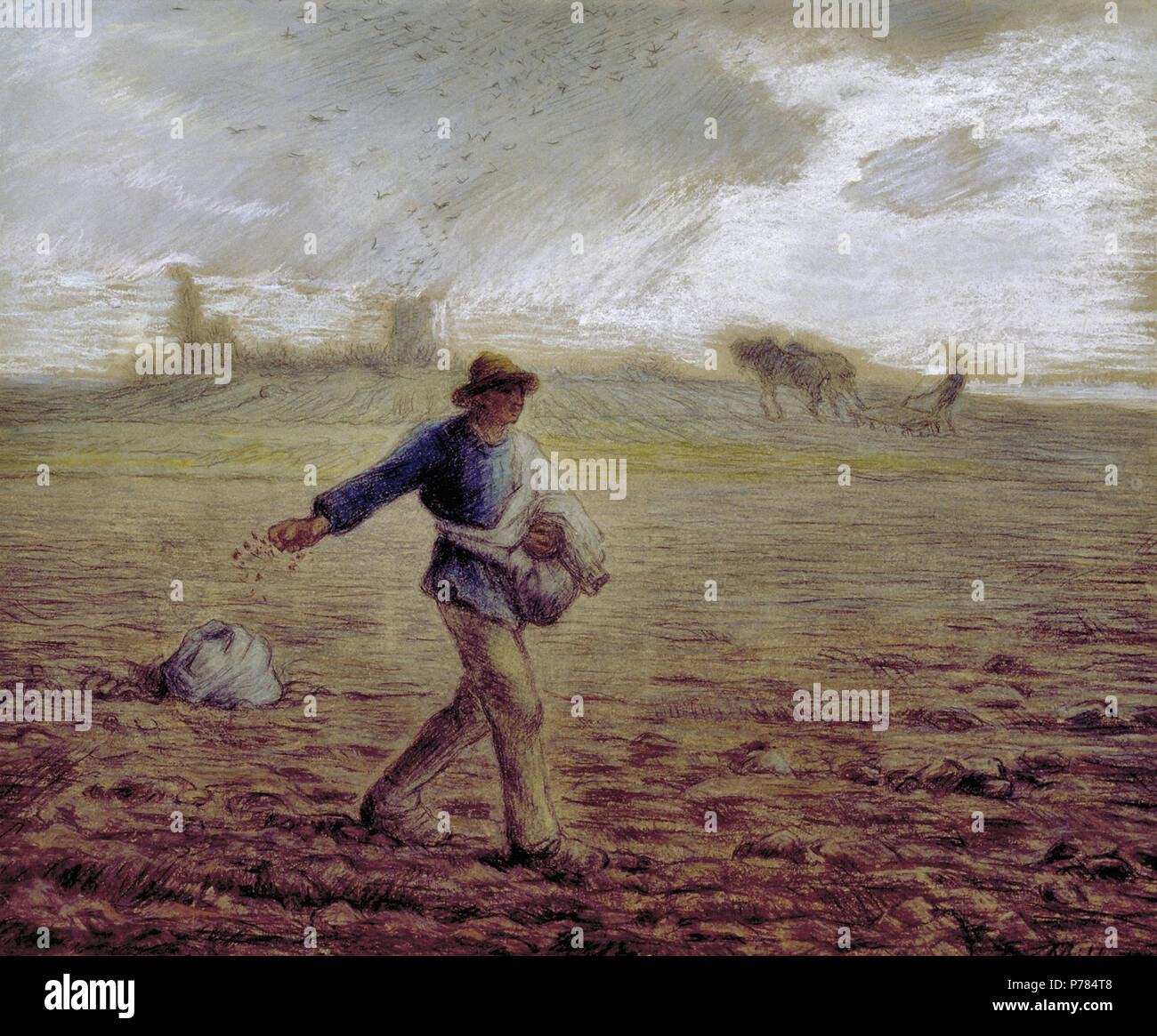 Jean-François Millet - le semeur 3 Photo Stock - Alamy