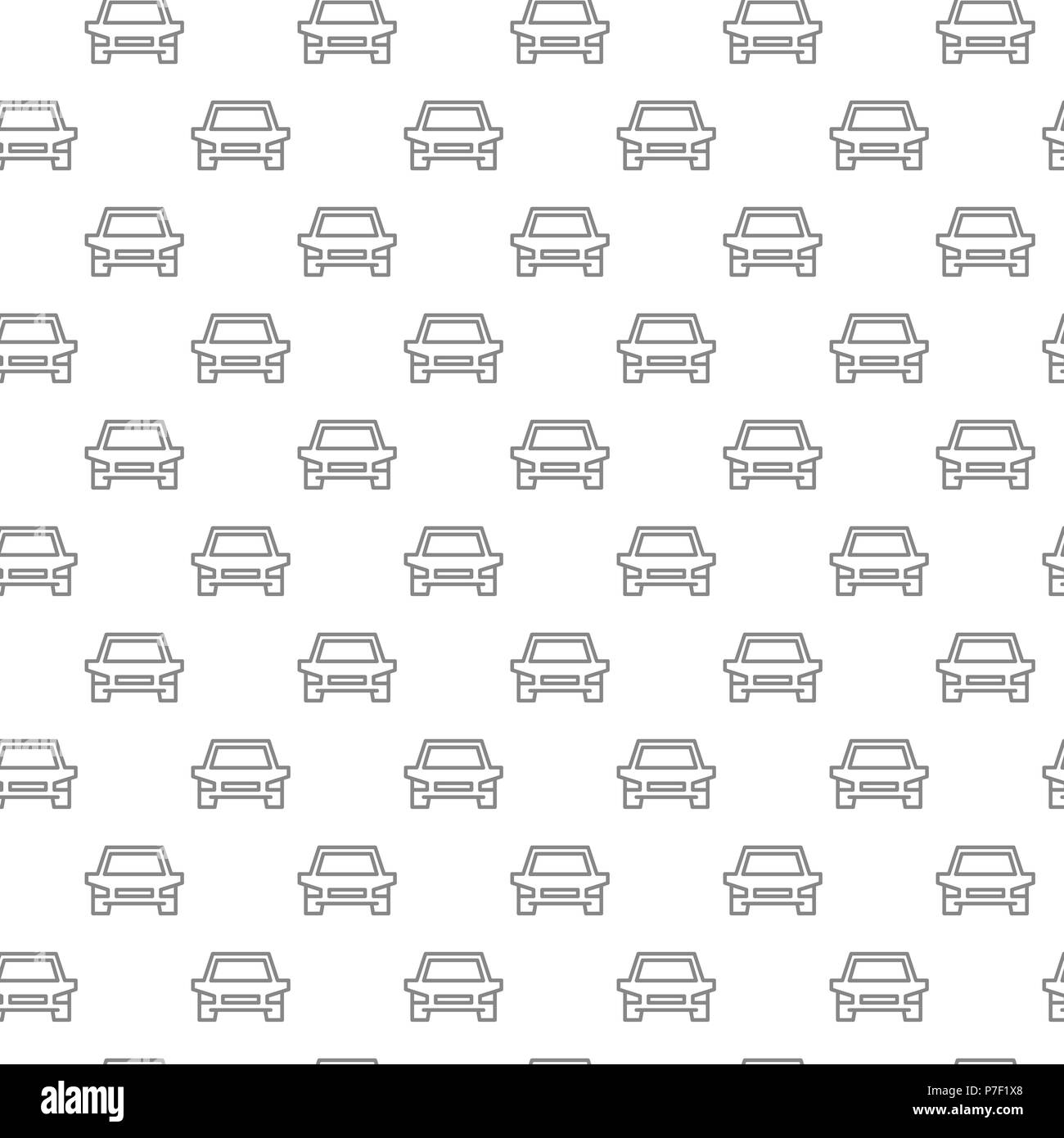 Voiture simple, transparente avec motif automobile divers icônes et ...