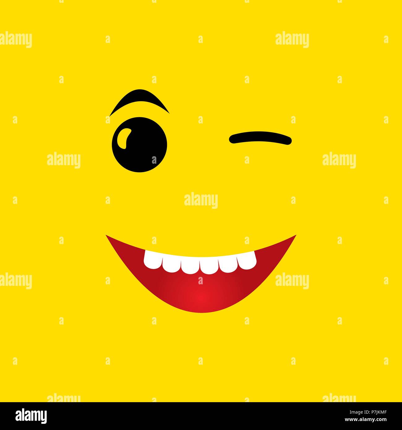 Carte de souhaits jour emoji monde modèle design avec différents ...