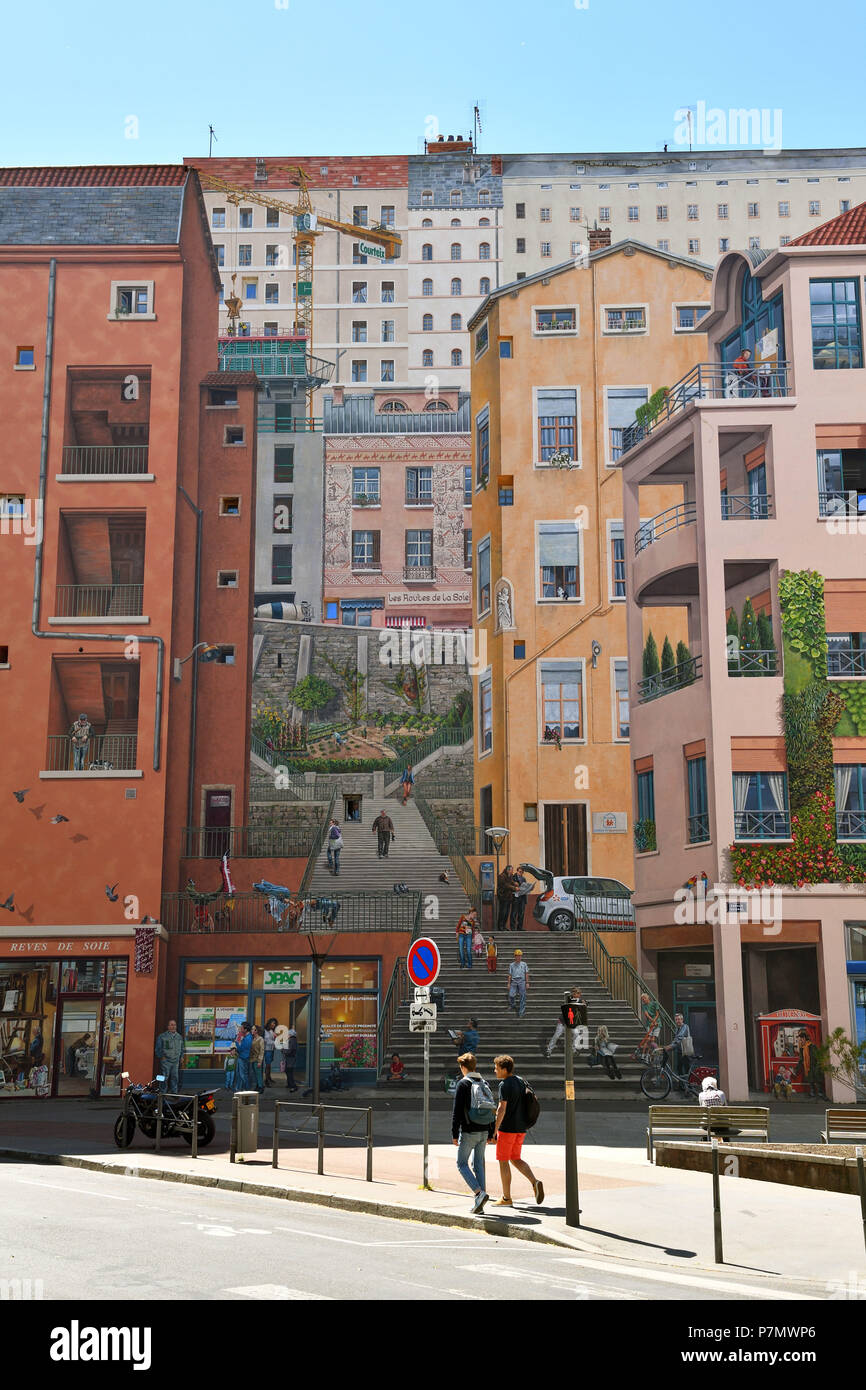 France, Rhône, Lyon, site historique classé au Patrimoine Mondial de l ...