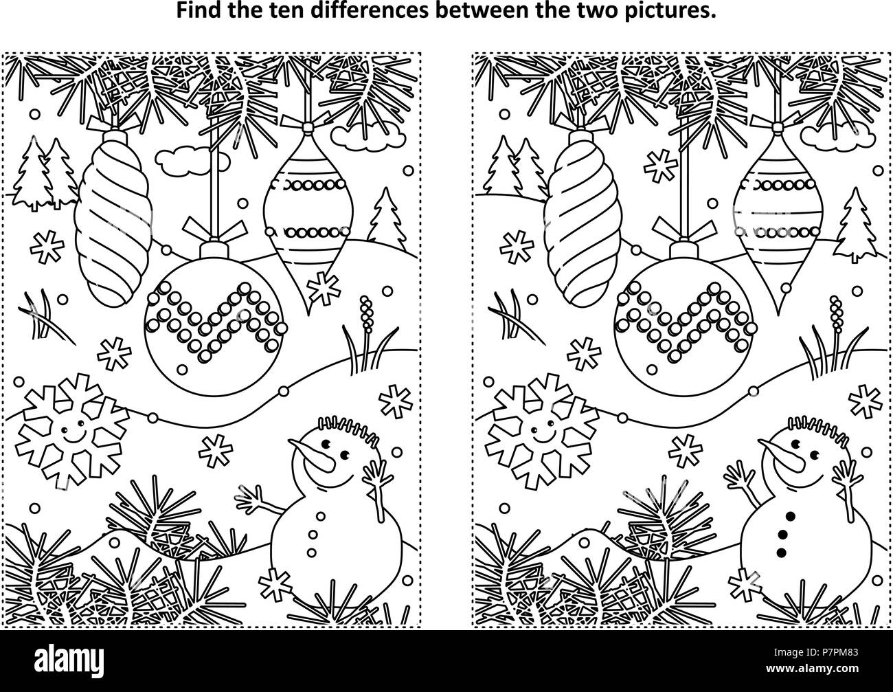 Vacances d'hiver, le Nouvel An ou à thème de Noël trouver les 10 ...