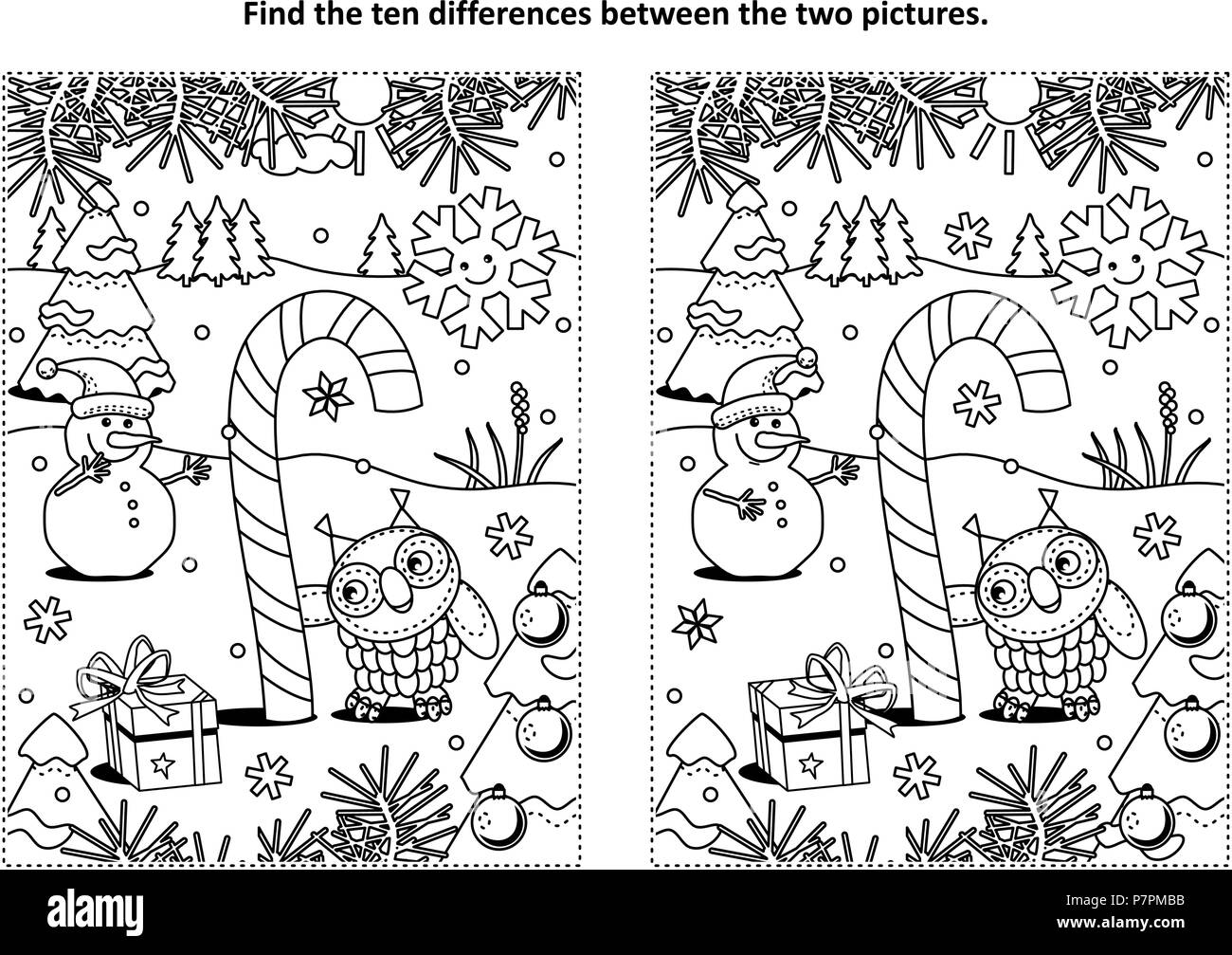 Vacances d'hiver, le Nouvel An ou à thème de Noël trouver les 10 ...