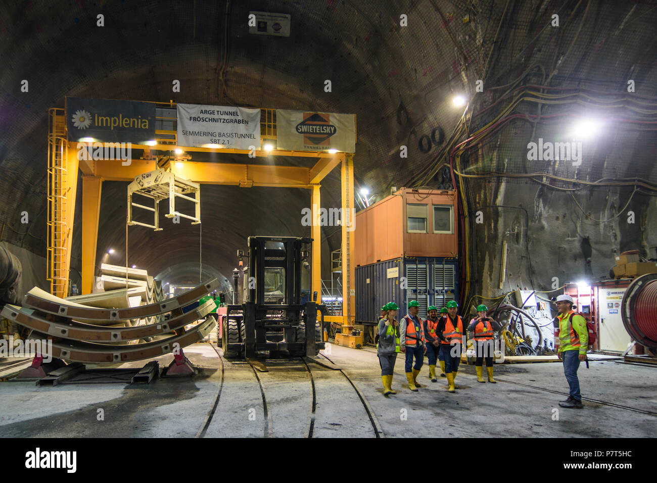 Spital am Semmering : tubbings pour Semmering-Basistunnel au tunnel (Tunnel de Base) de ...