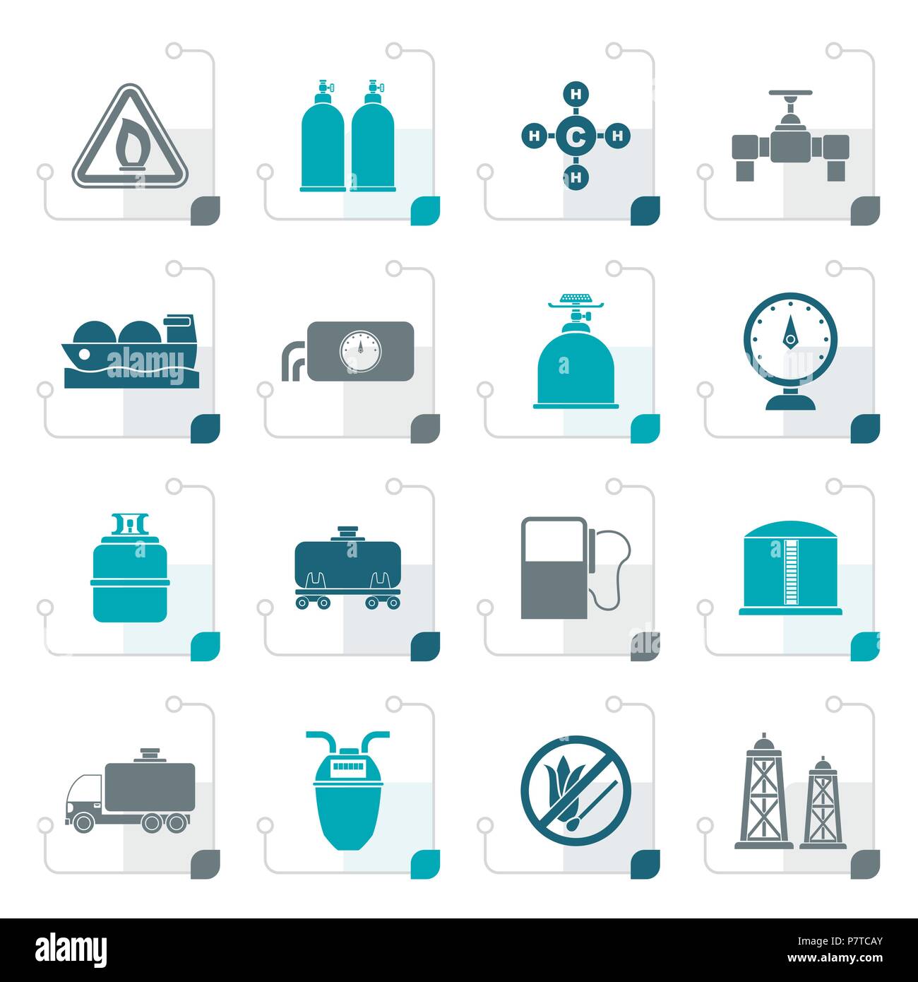 Compteur de gaz naturel Banque d'images vectorielles - Alamy