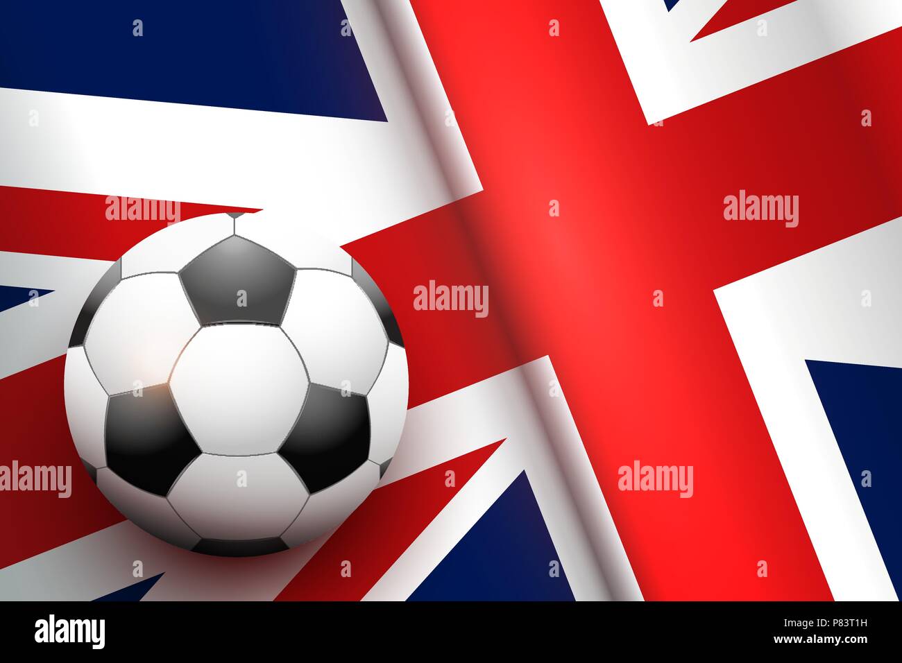 Drapeau de football angleterre Banque d'images vectorielles - Alamy