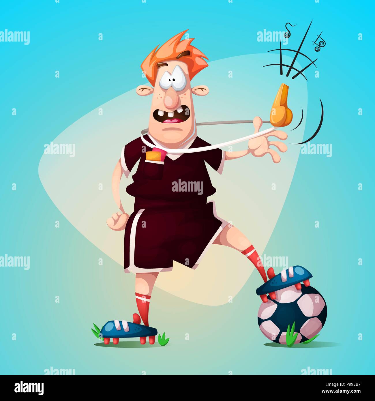Dessin humoristique foot Banque de photographies et d’images à haute ...
