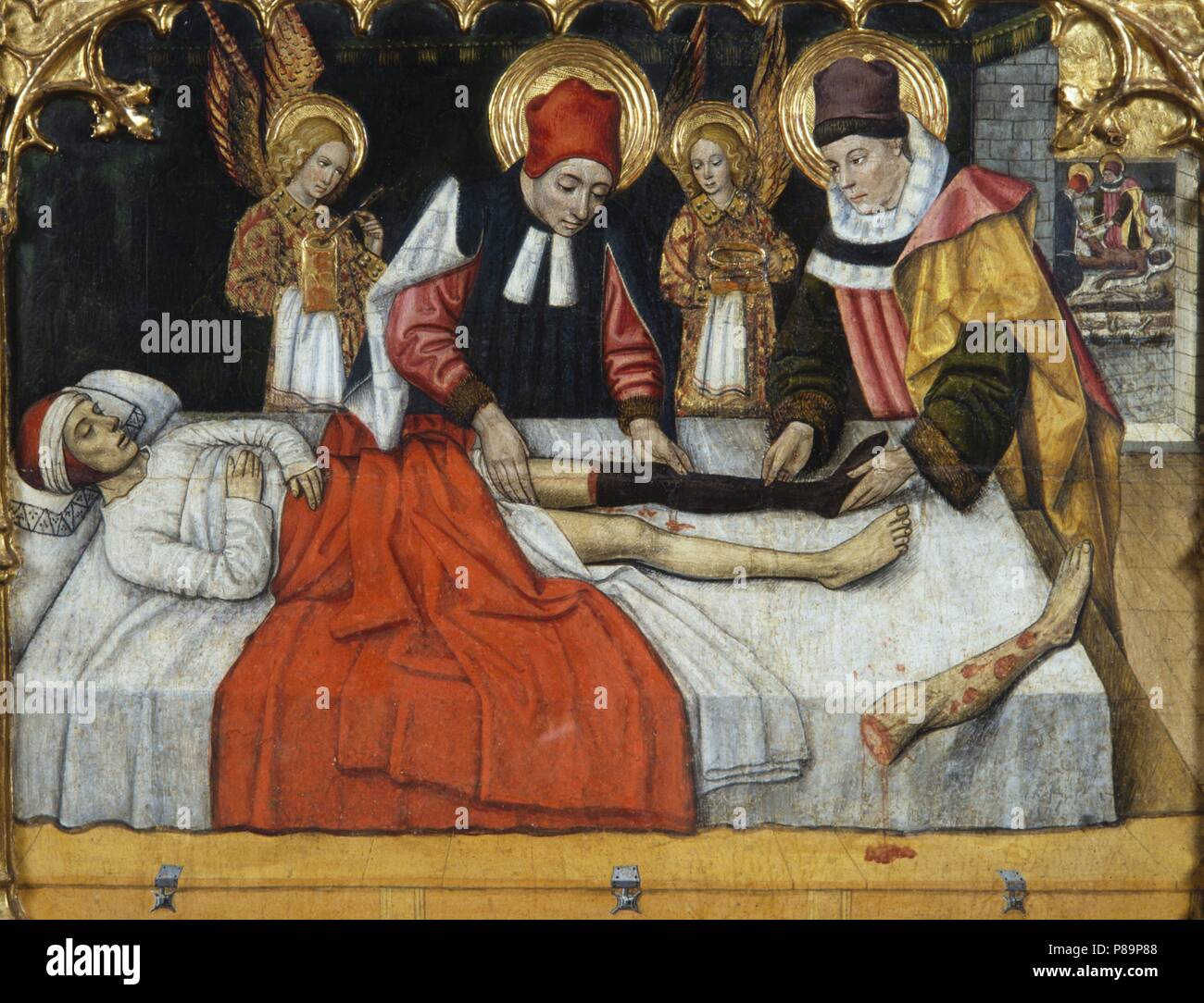 Prédelle du retable des saints Abdón et Senén, 1460. Miracle de la ...