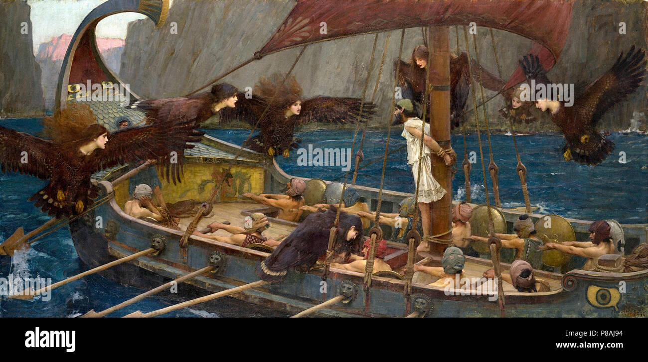 John William Waterhouse - Ulysse et les sirènes 1 Photo Stock - Alamy