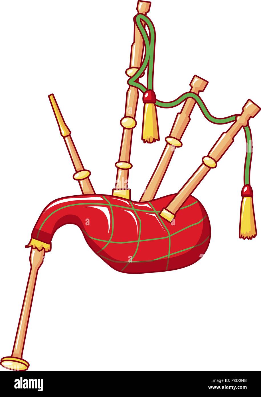 La cornemuse, l'icône de style cartoon Image Vectorielle Stock - Alamy