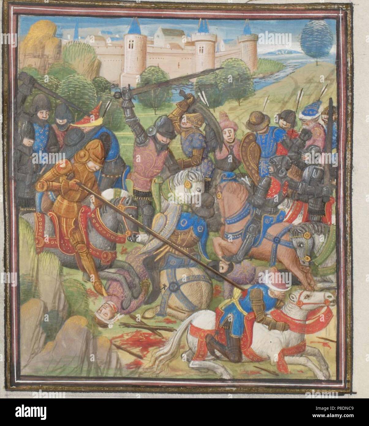 Bataille entre croisés sous Baldwin II de Jérusalem et les sarrasins ...