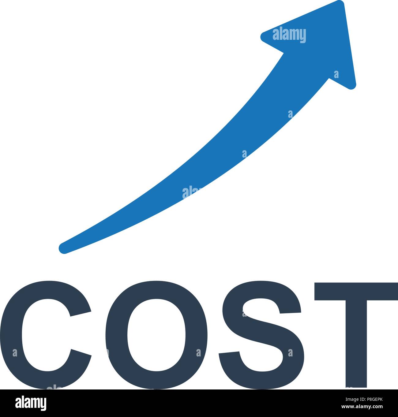 L'icône d'augmentation des coûts Image Vectorielle Stock - Alamy